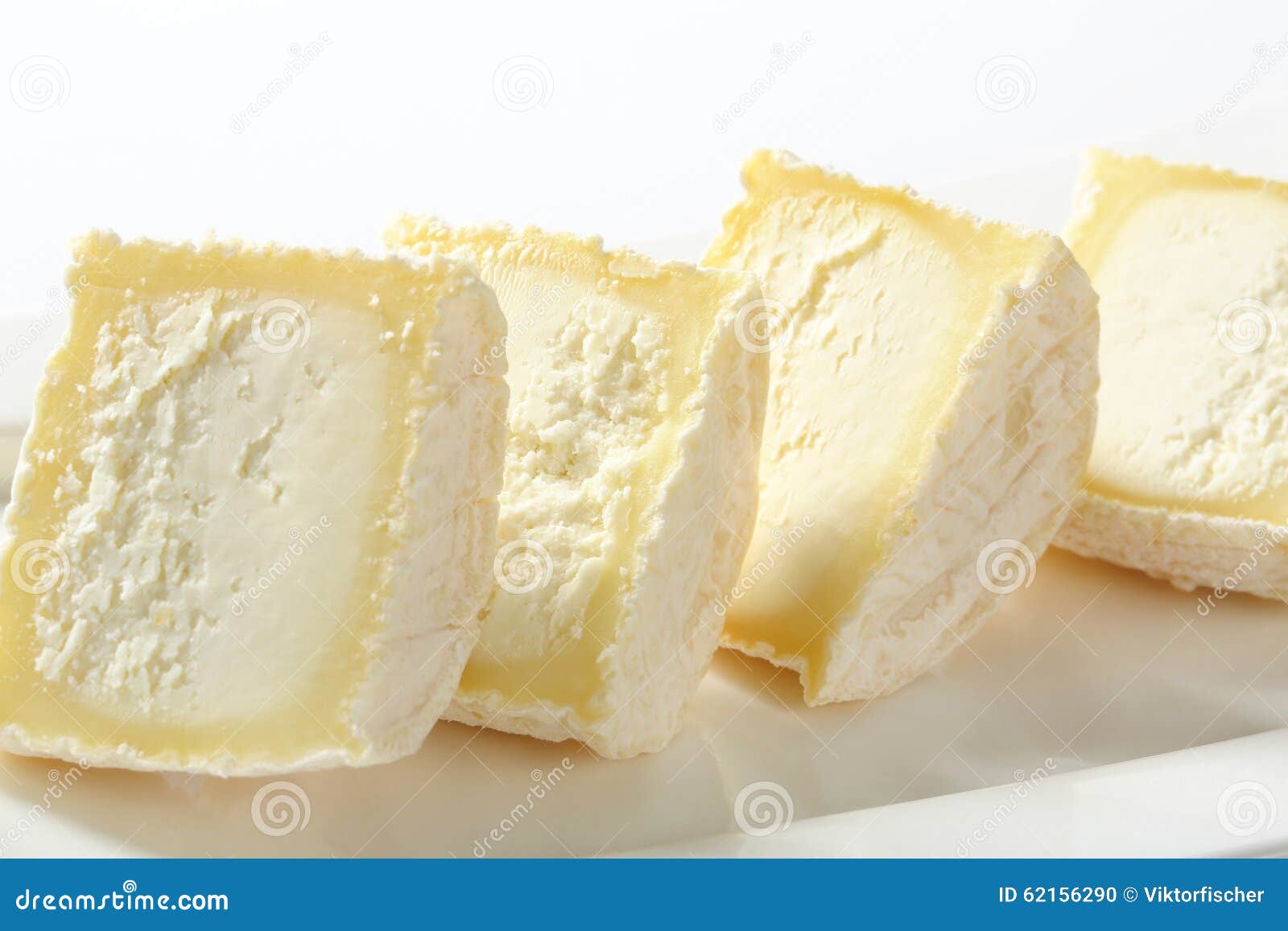 Sliced white rind cheese stock photo. Image of food, ripe - 62156290