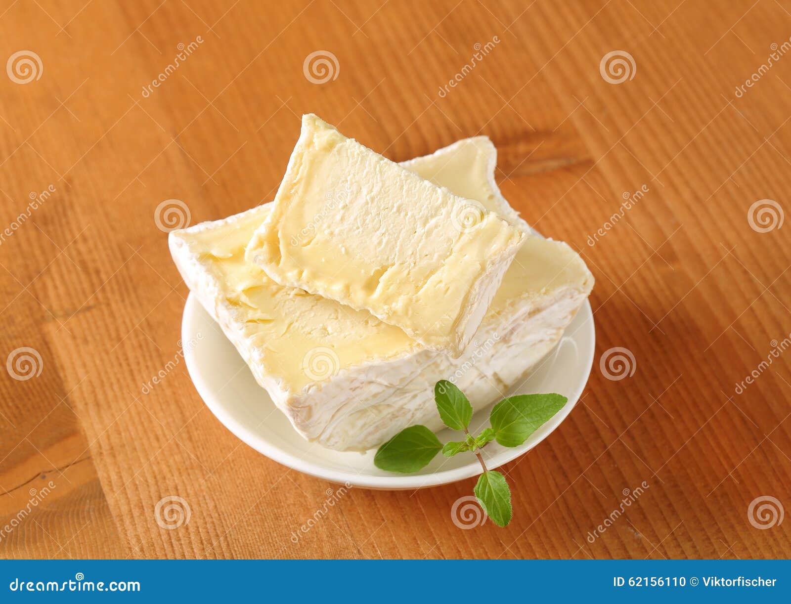 Sliced white rind cheese stock photo. Image of herb, delicatessen ...