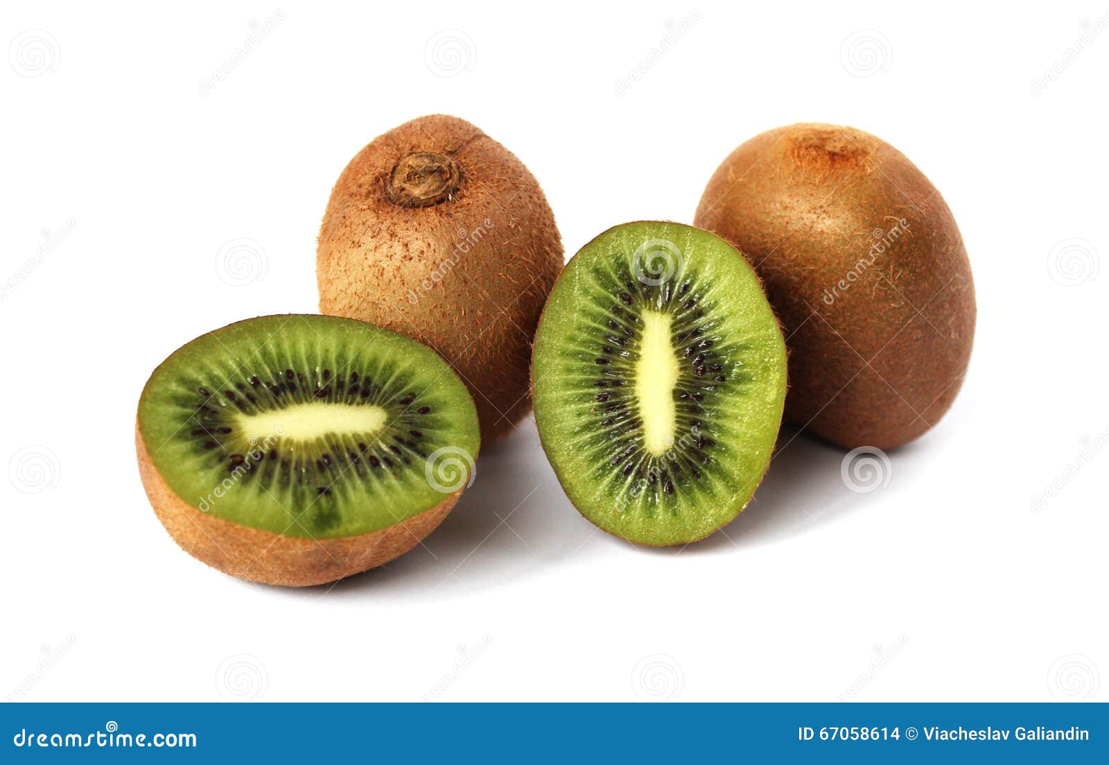 Sliced and whole kiwi stock photo. Image of middle, halves - 67058614