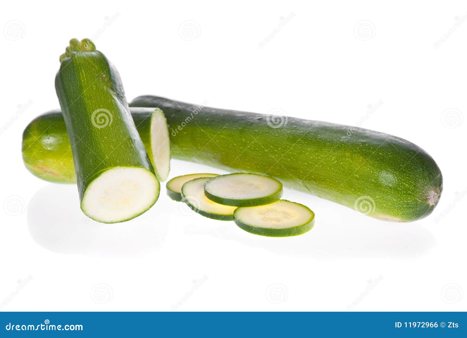 Courgettes On A White Background. The Courgettes Are Fresh And Delic ...