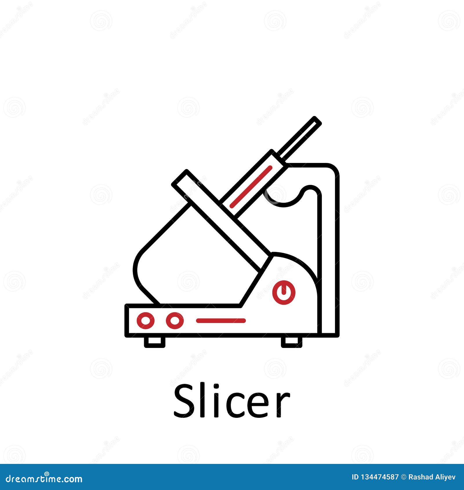 Slicer Icon. Element of Restaurant Professional Equipment. Thin Line ...