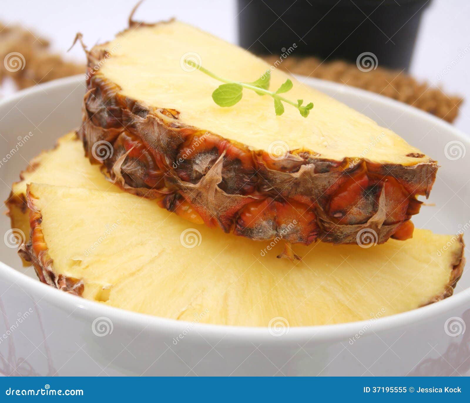 Slices of ananas stock image. Image of food, dessert - 37195555