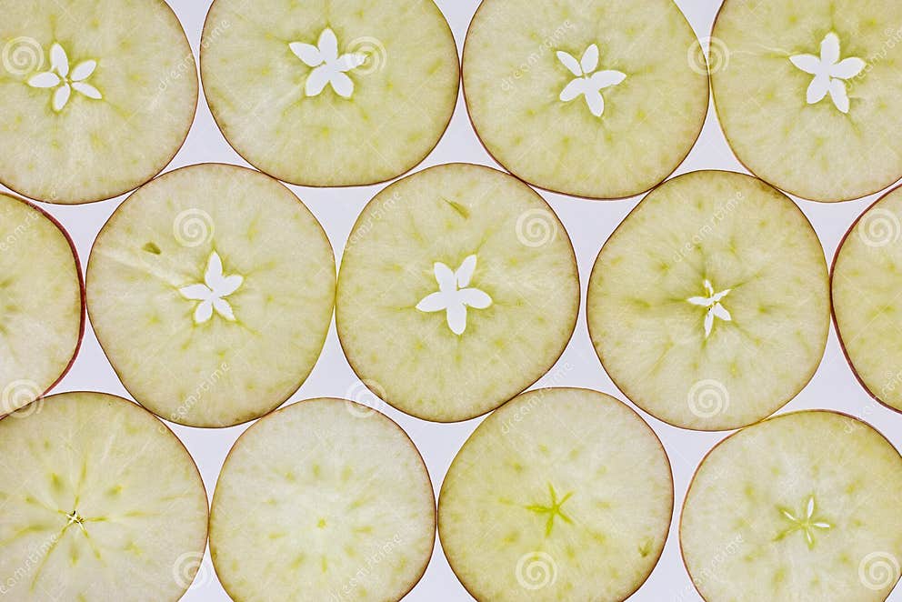 Slices of apple stock photo. Image of background, translucent - 81331166