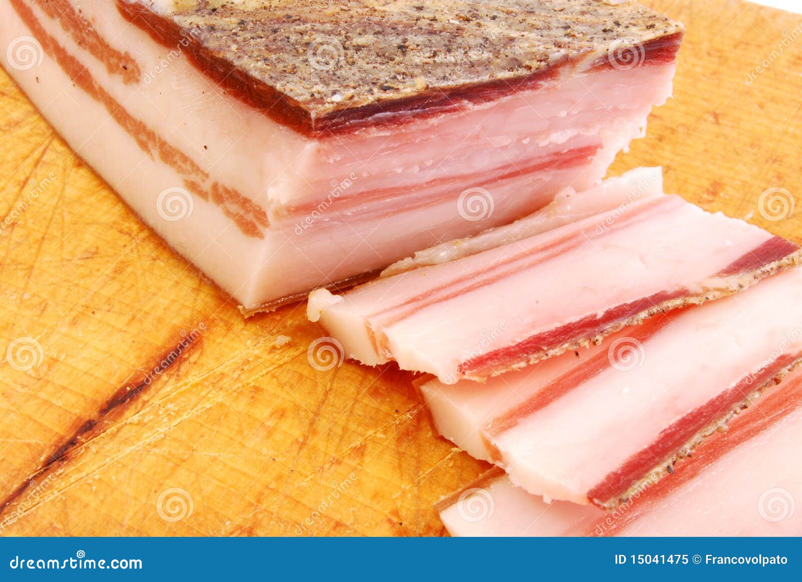 Slices of bacon stock image. Image of taste, slice, knife - 15041475