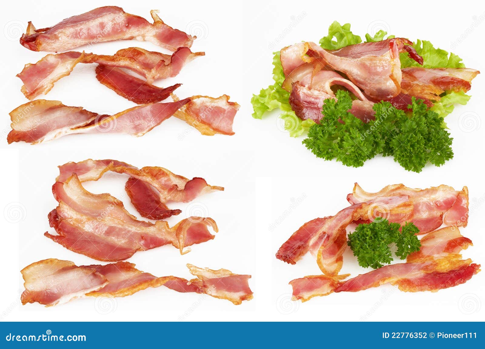 Slices of bacon stock photo. Image of meal, white, meaty - 22776352