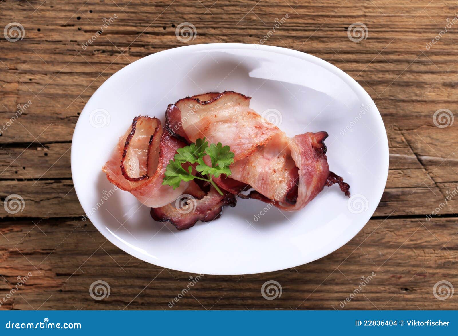 Slices of bacon stock photo. Image of roasted, snack - 22836404