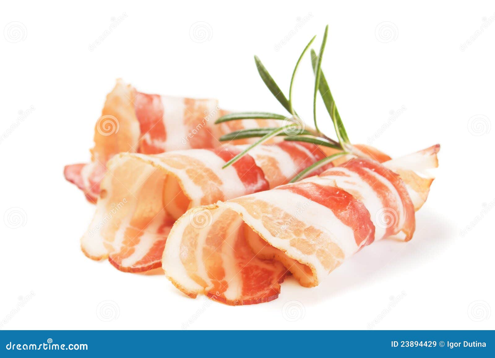 Slices of bacon stock image. Image of isolated, ingredient - 23894429