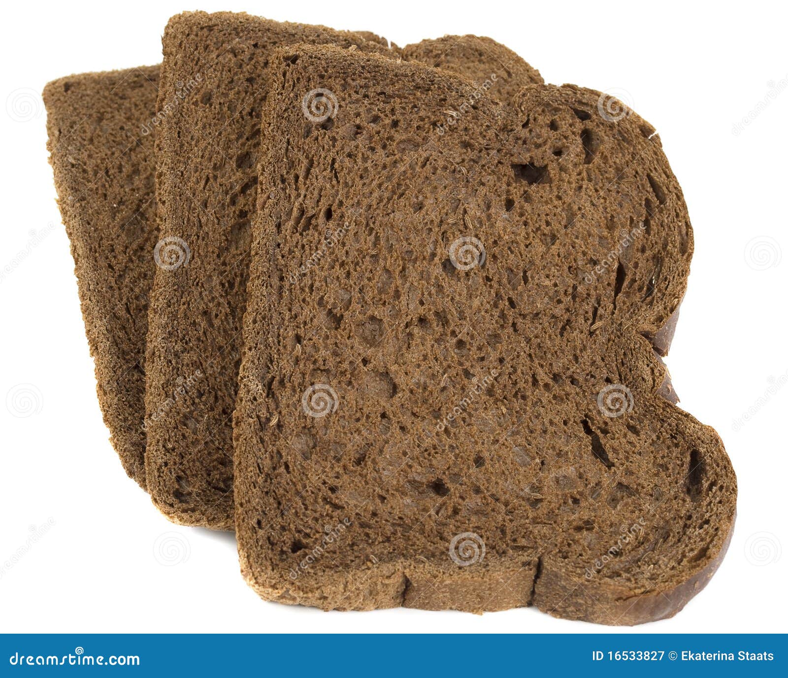 Slices of Black Ray Grain Bread Stock Image - Image of organic, diet ...