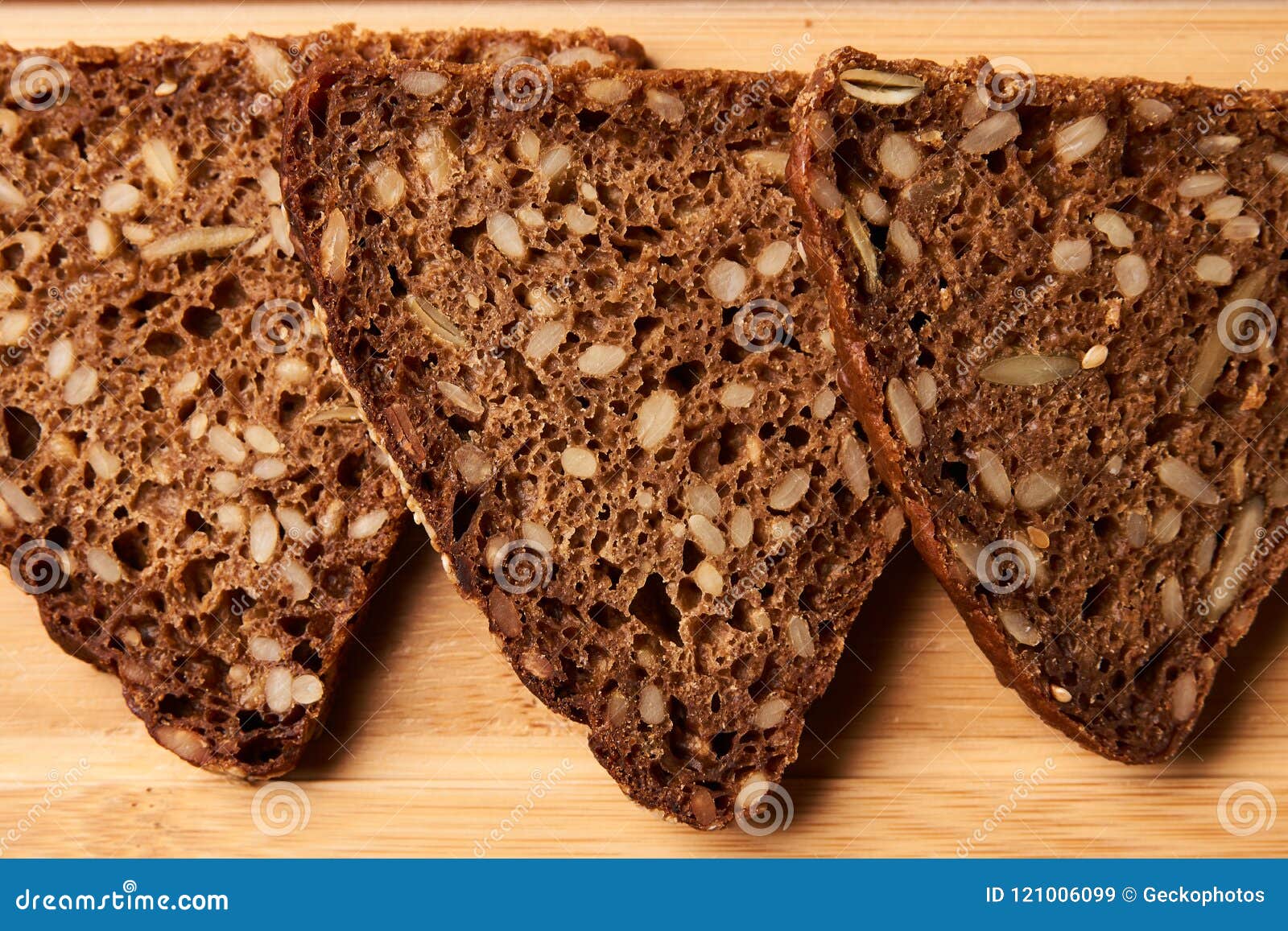 Slices of black rye bread stock image. Image of cutting - 121006099