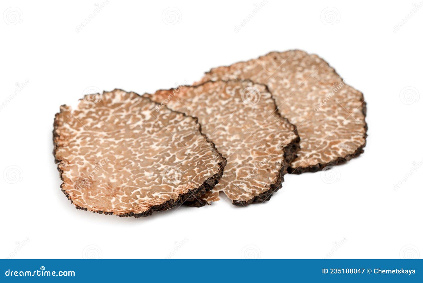 Slices of Black Truffle Isolated on White Stock Image - Image of ...