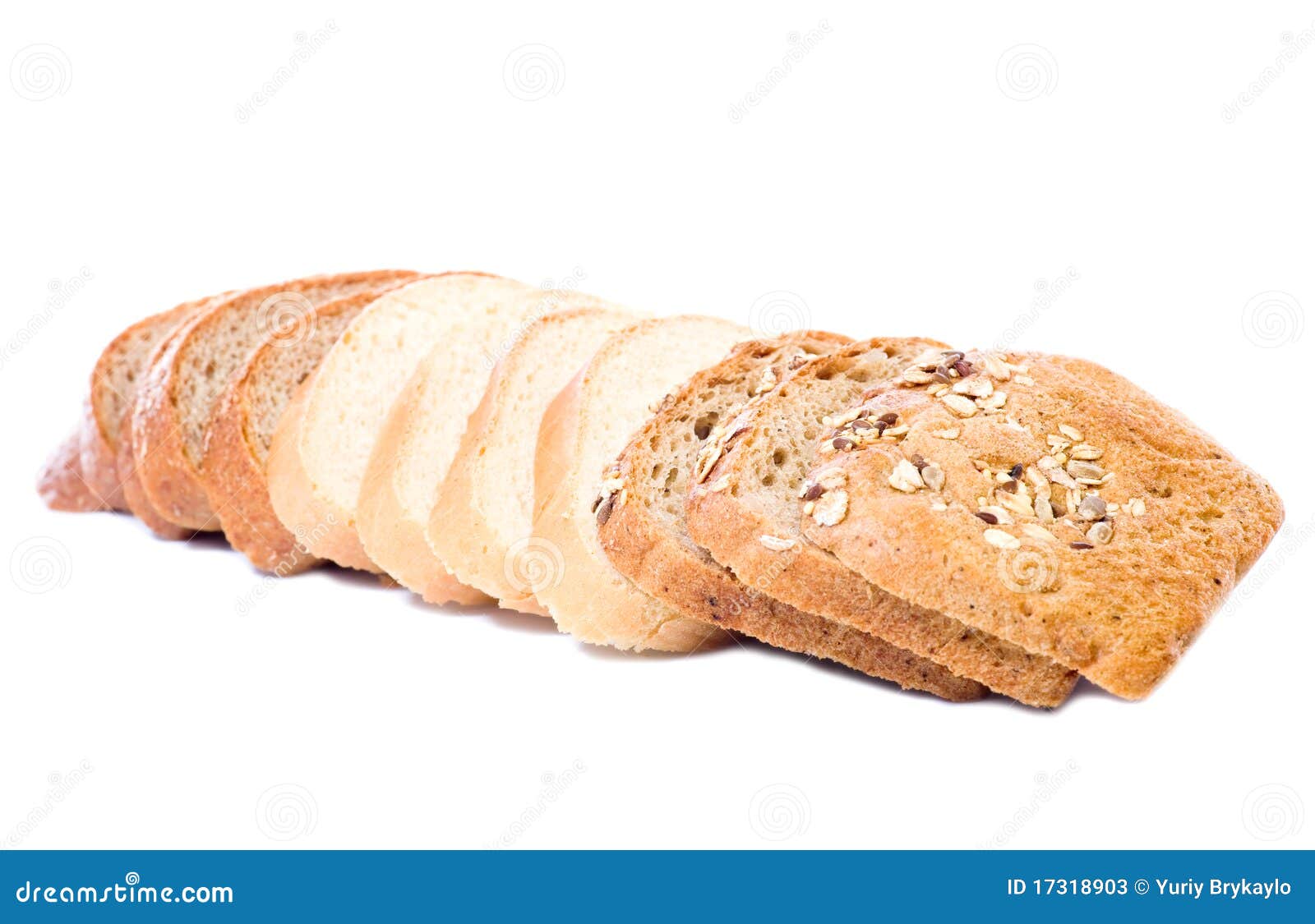 Slices of bread stock image. Image of wheat, bread, sliced - 17318903