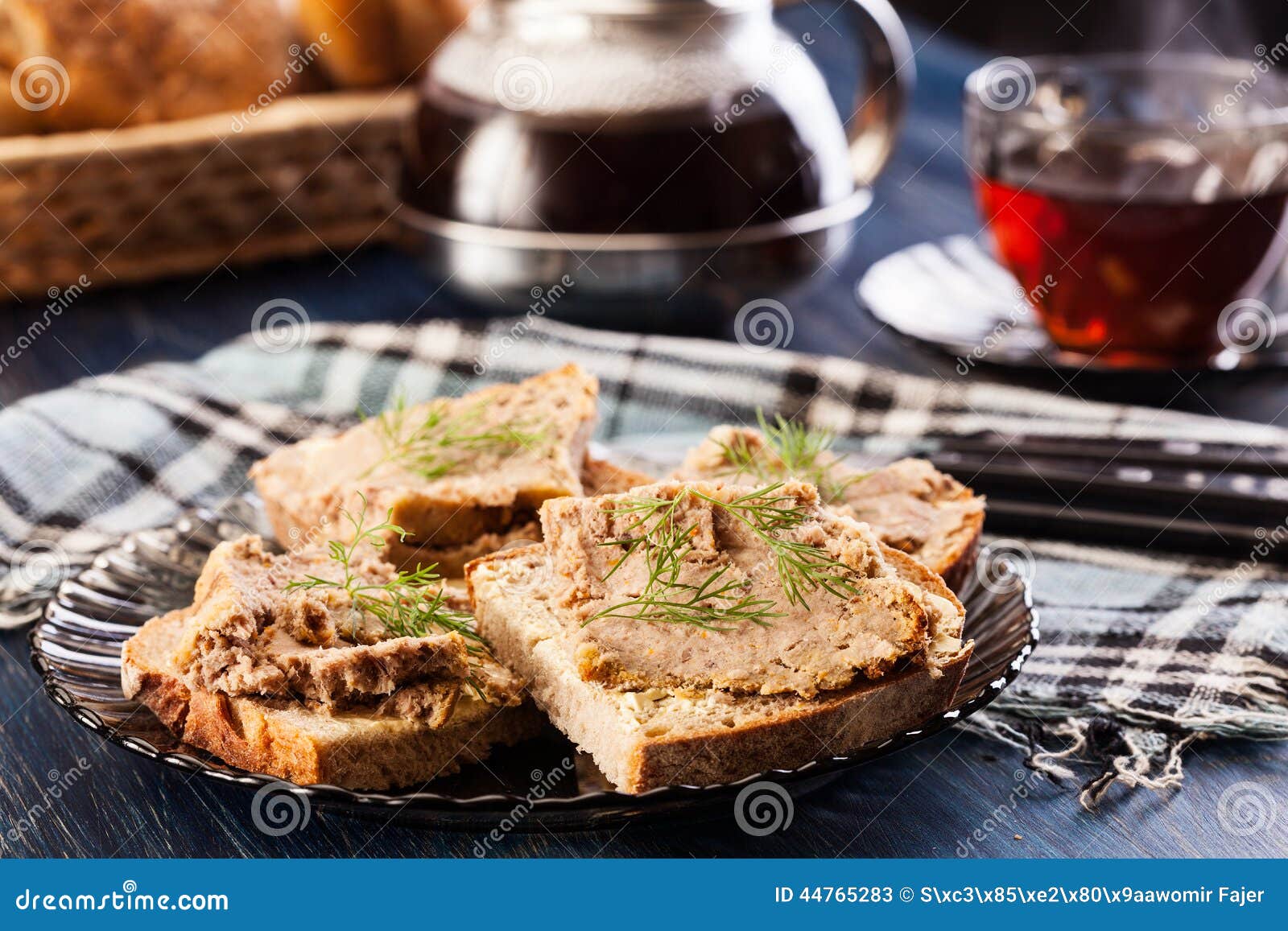 Slices of Bread with Baked Pate Stock Image - Image of traditional ...