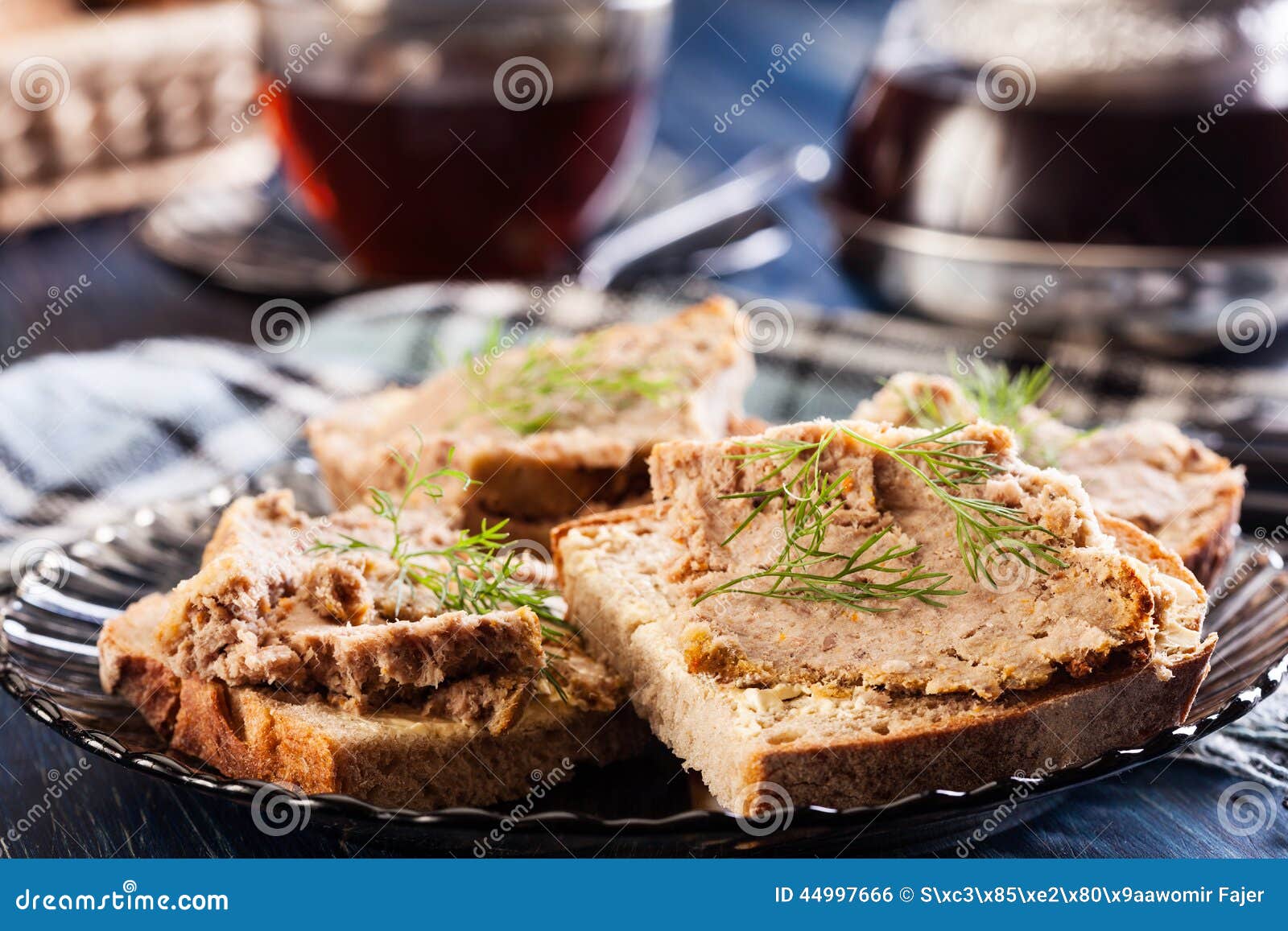 Slices of Bread with Baked Pate Stock Photo - Image of pate, herb: 44997666