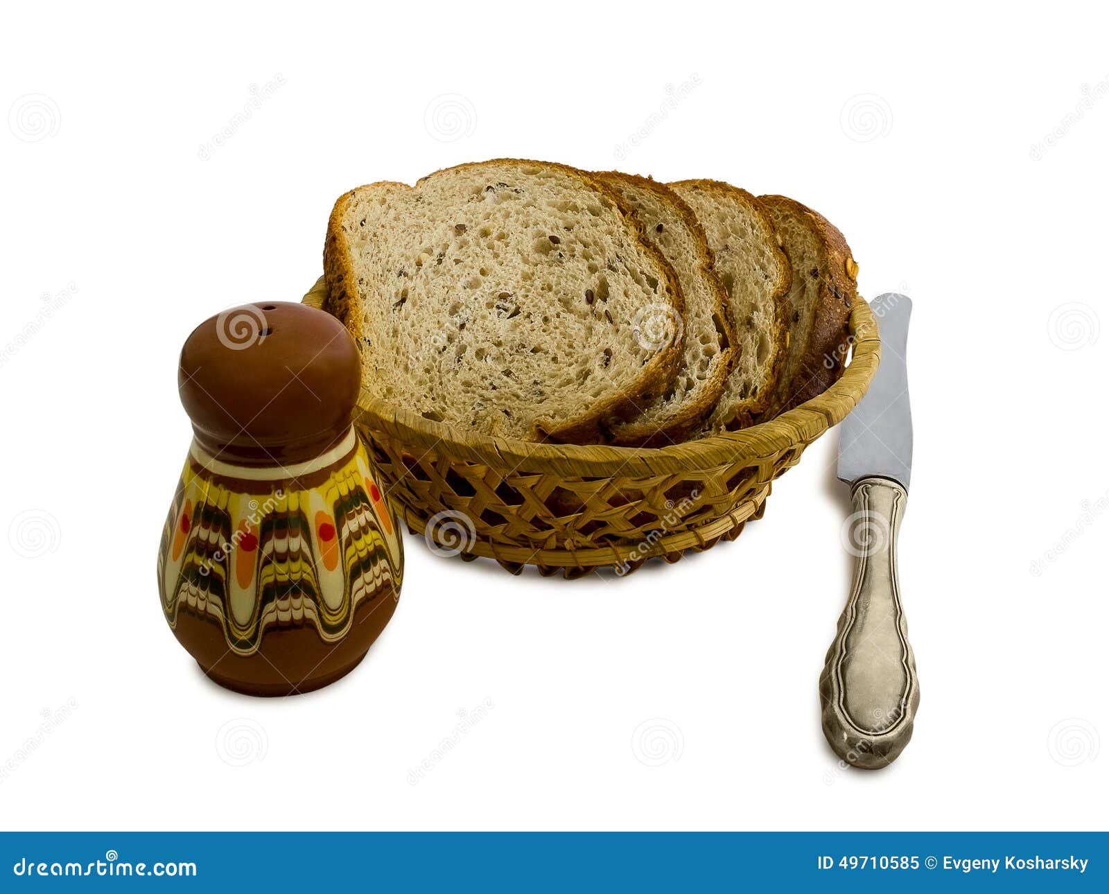 Slices of Bread in a Basket Stock Image - Image of meal, cuisine: 49710585