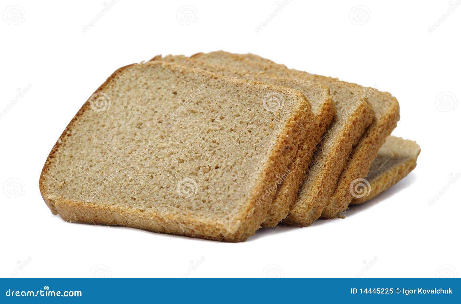 Slices of bread isolated stock image. Image of batch - 14445225