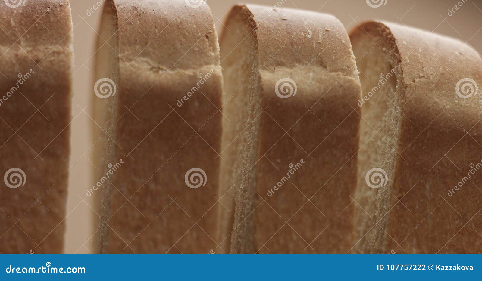 Slices of Bread Showing the Bread Texture Stock Photo - Image of crust ...