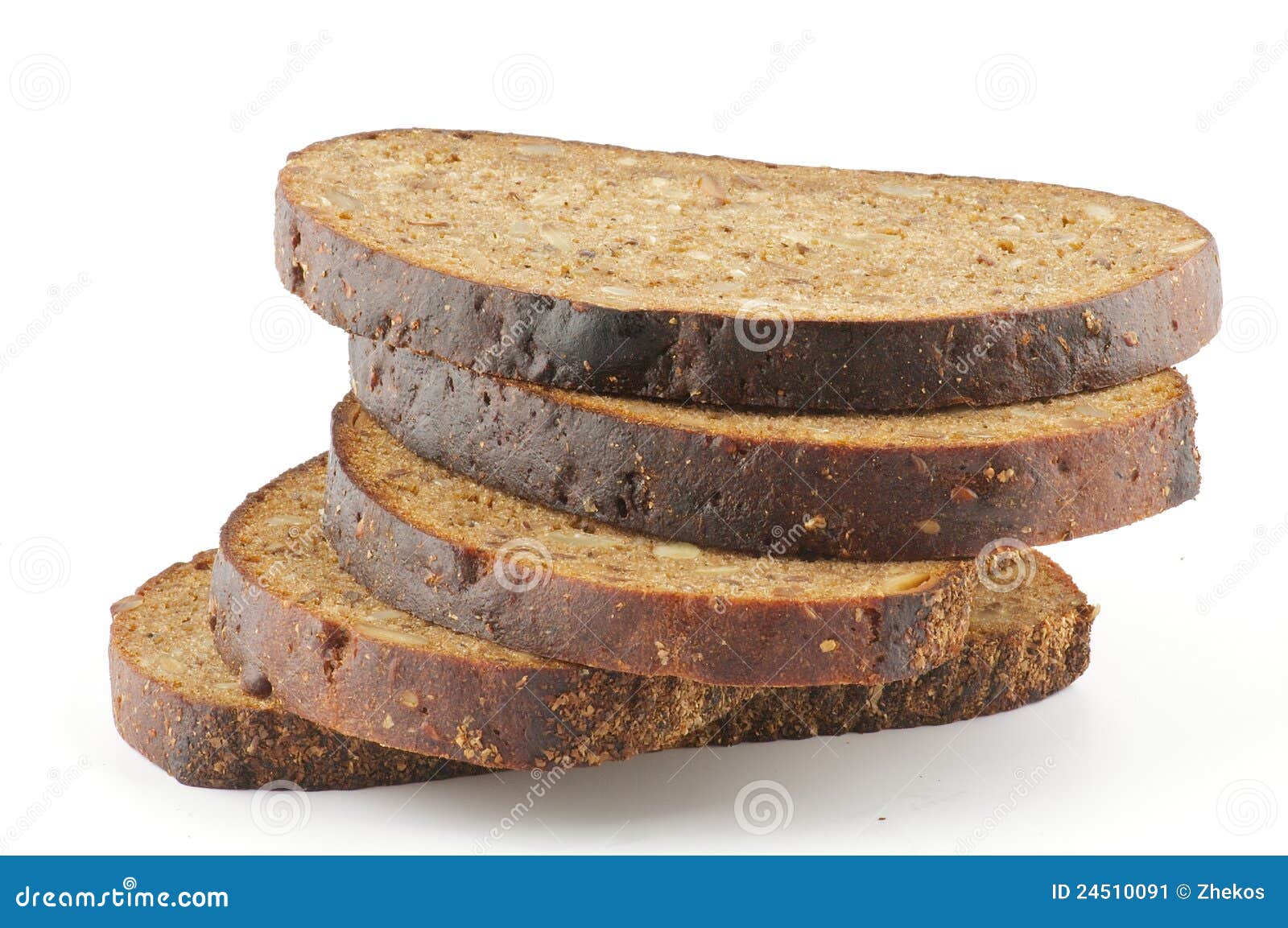 Slices of brown bread stock image. Image of condiment - 24510091