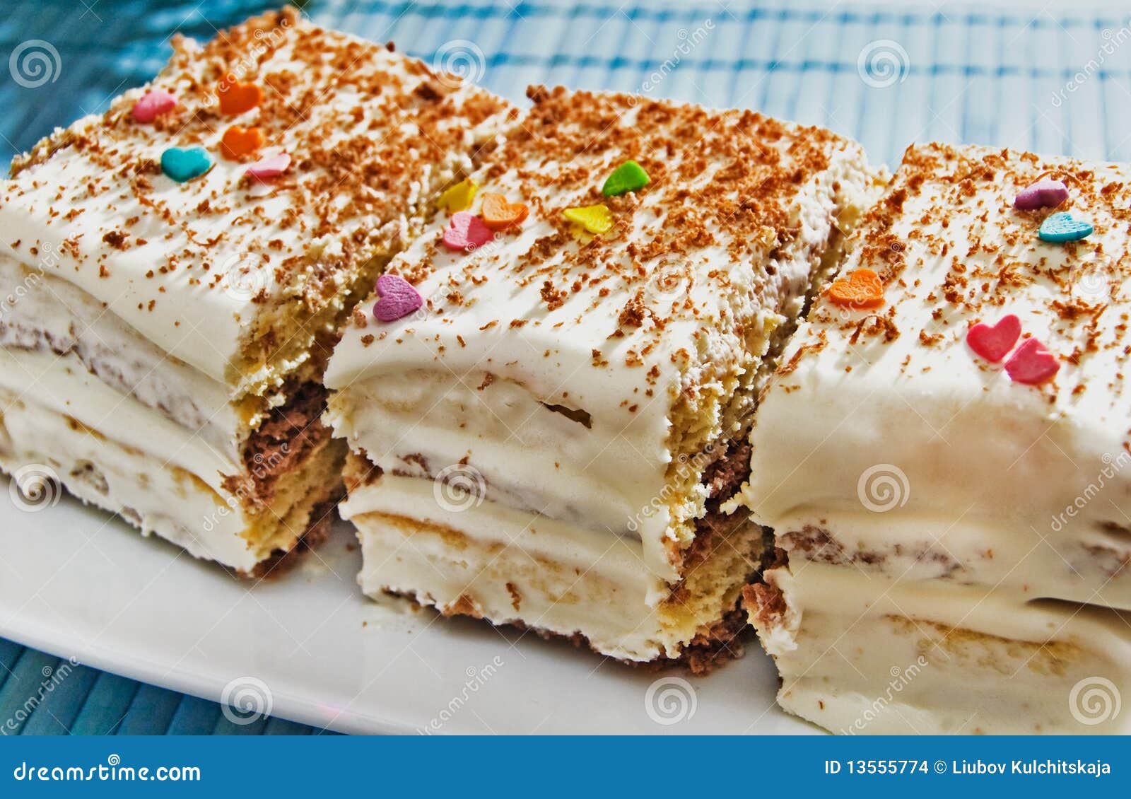 Slices of a cake. stock photo. Image of slice, detrimental - 13555774