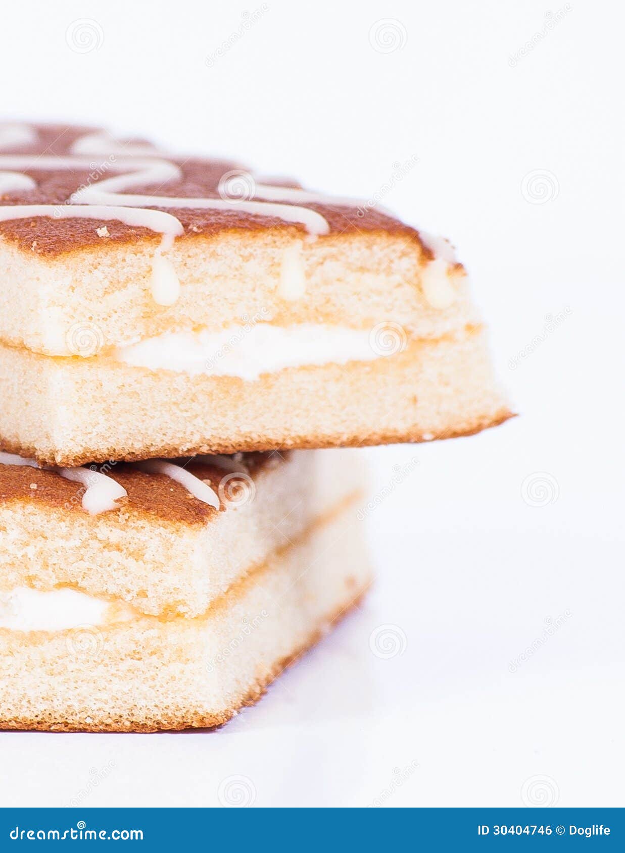 Slices of cake stock photo. Image of isolated, topping - 30404746