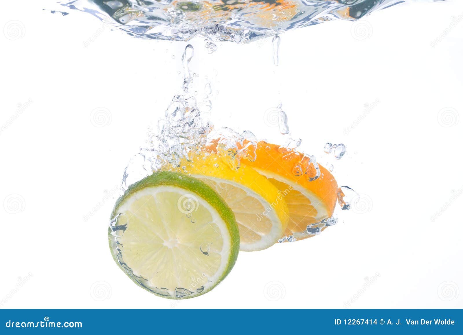Slices of Citrus Fruit Falling in Water Stock Photo - Image of healthy ...
