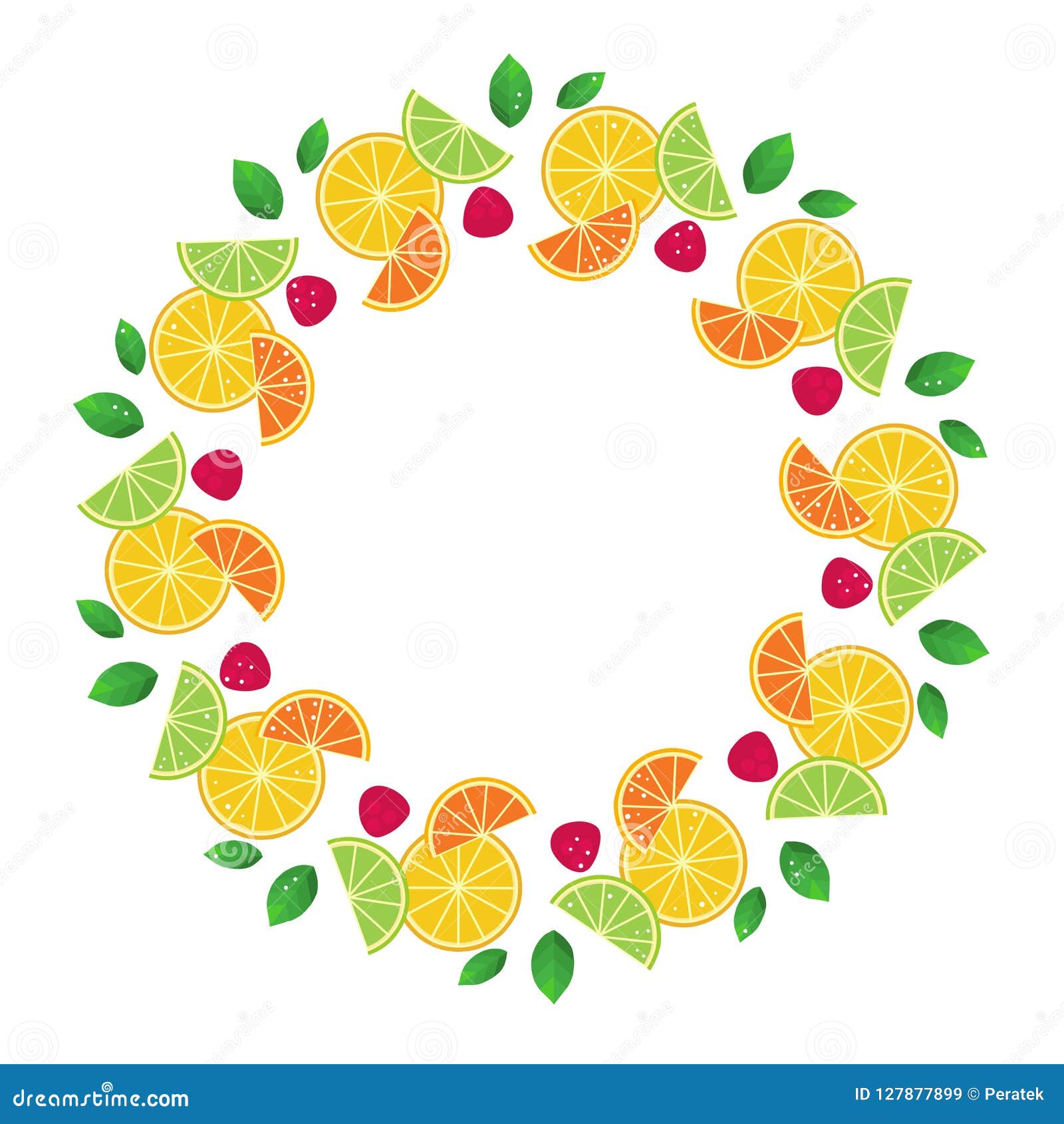 Citrus Frame. Vector Illustration Stock Vector - Illustration of food ...