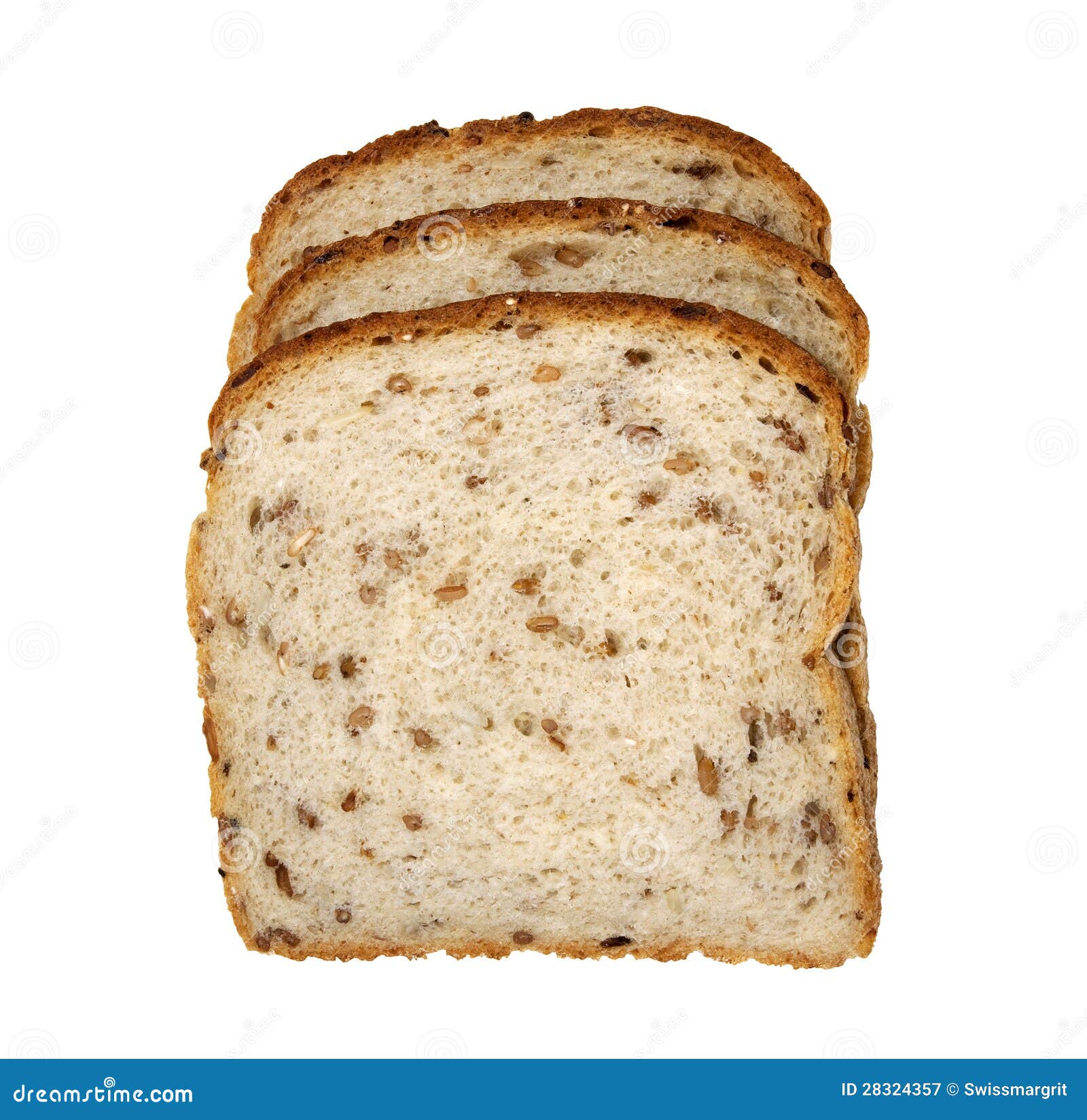 Slices of Cracket Wheat Bread Stock Image - Image of breakfast ...