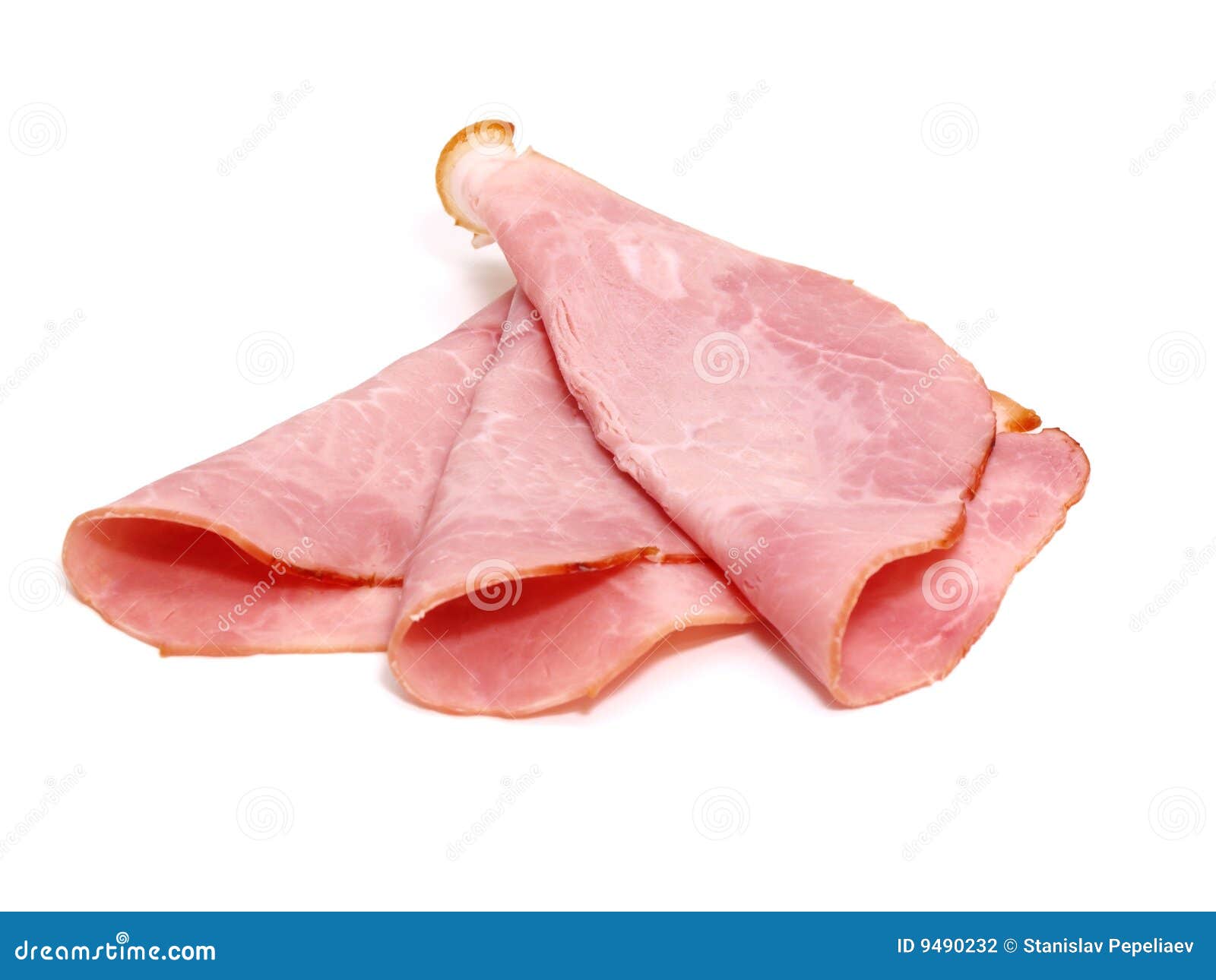 Slices of delicious ham stock photo. Image of coldcut - 9490232