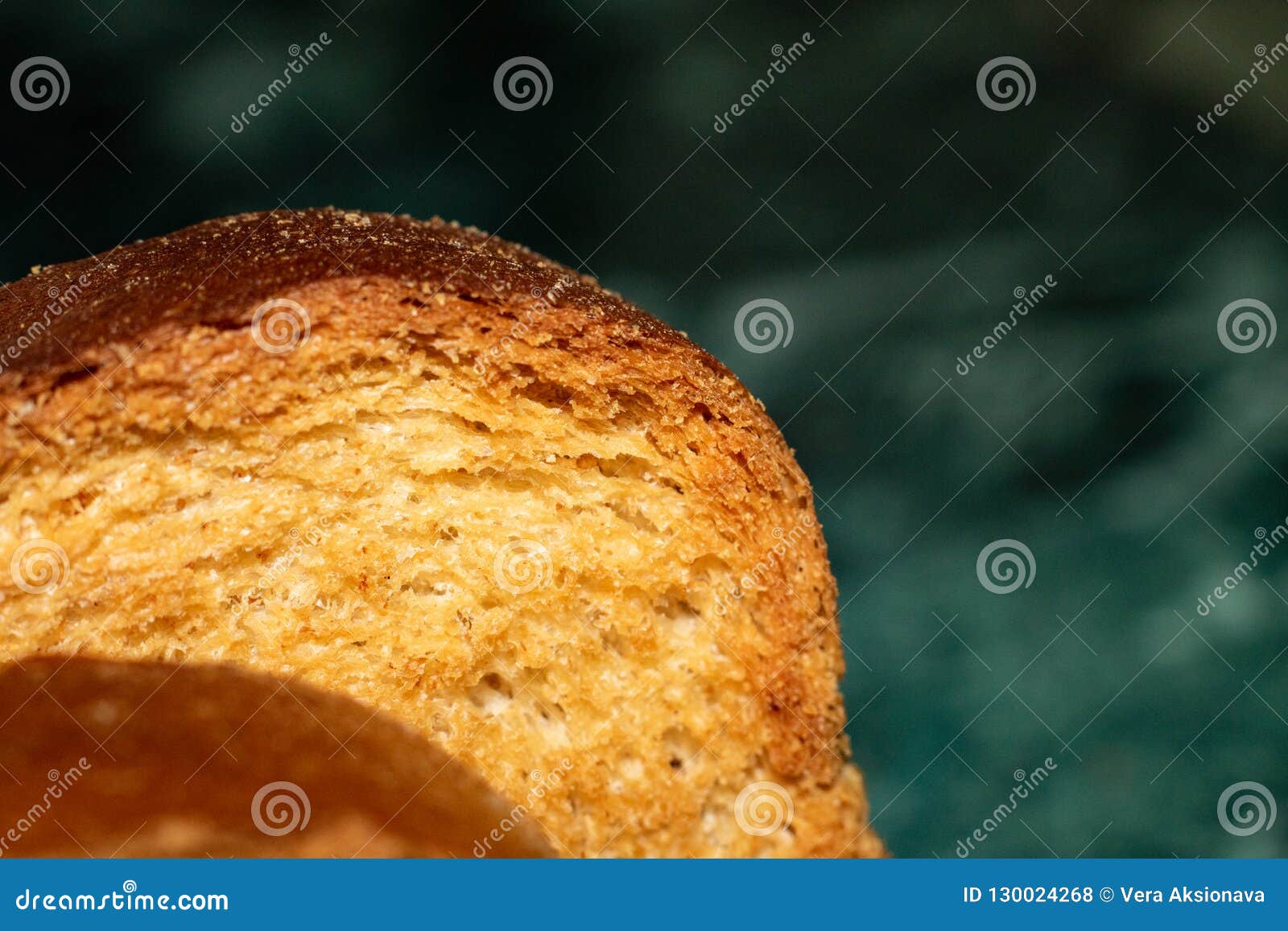 Slices of Dry Yellow Bread on the Kitchen Stock Photo - Image of cake ...
