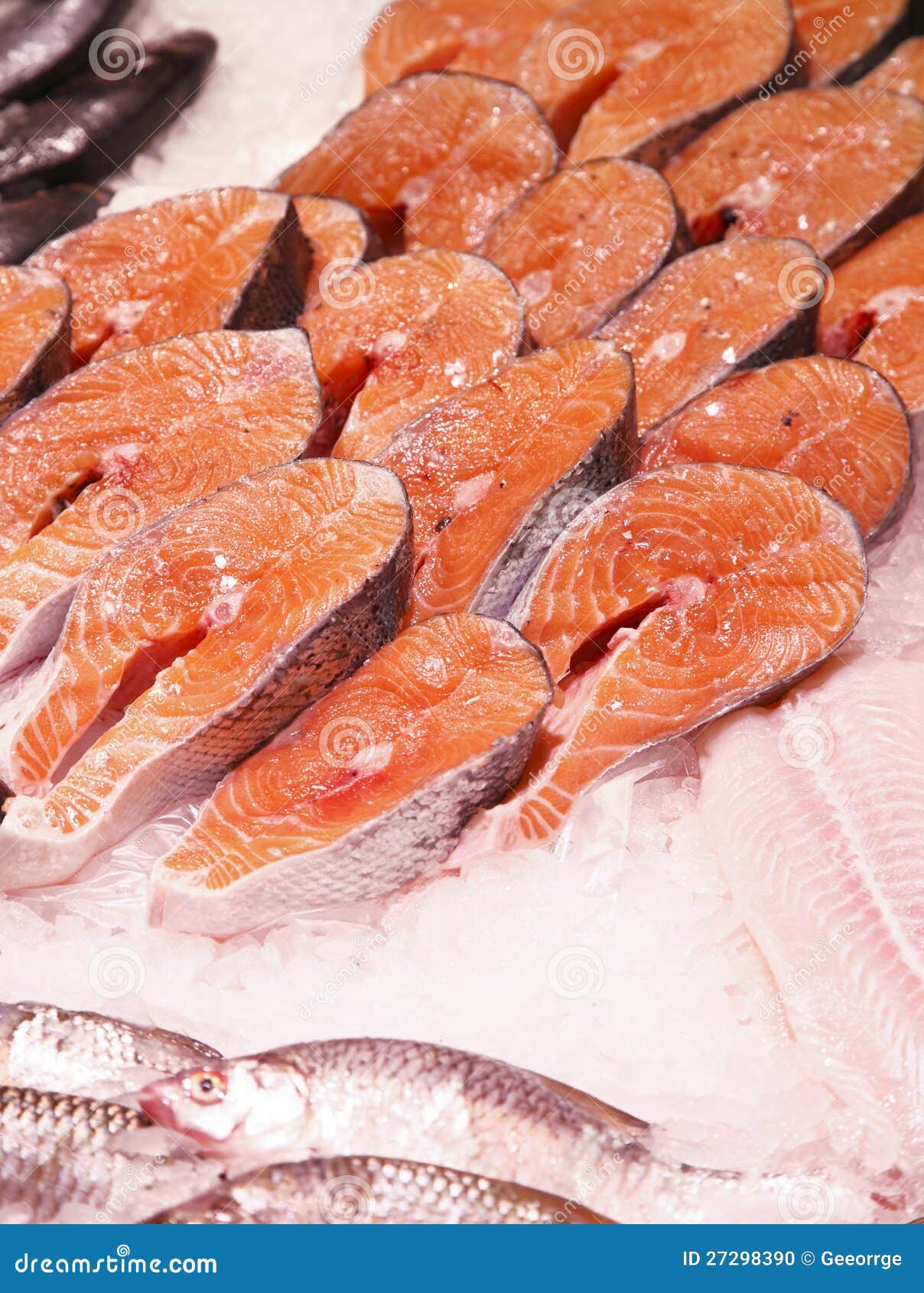 Slices of Fish in Supermarket Stock Photo - Image of cuisine ...
