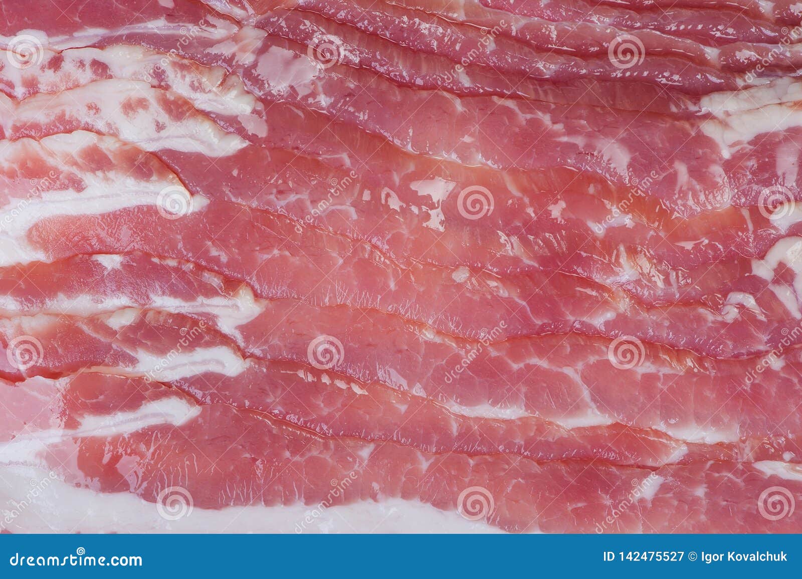 Slices of Fresh Bacon Texture Stock Image - Image of food, snack: 142475527