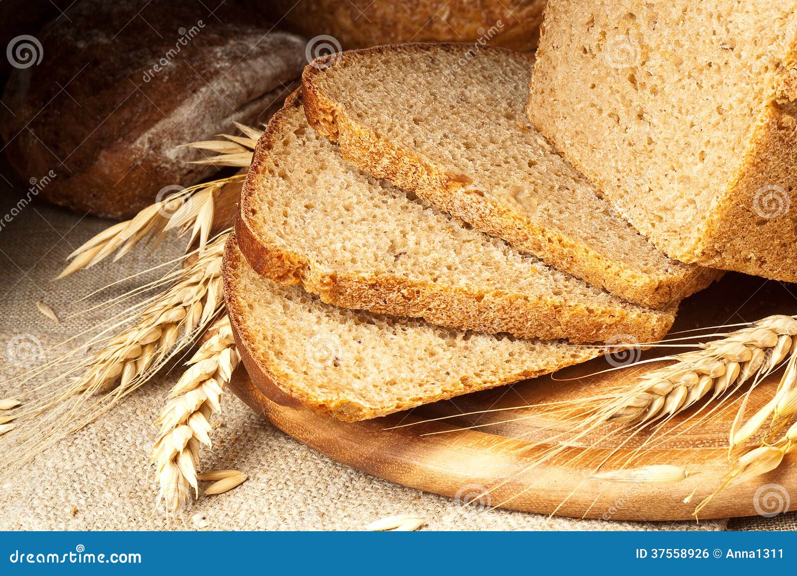 Slices of fresh bread stock photo. Image of fresh, assortment - 37558926