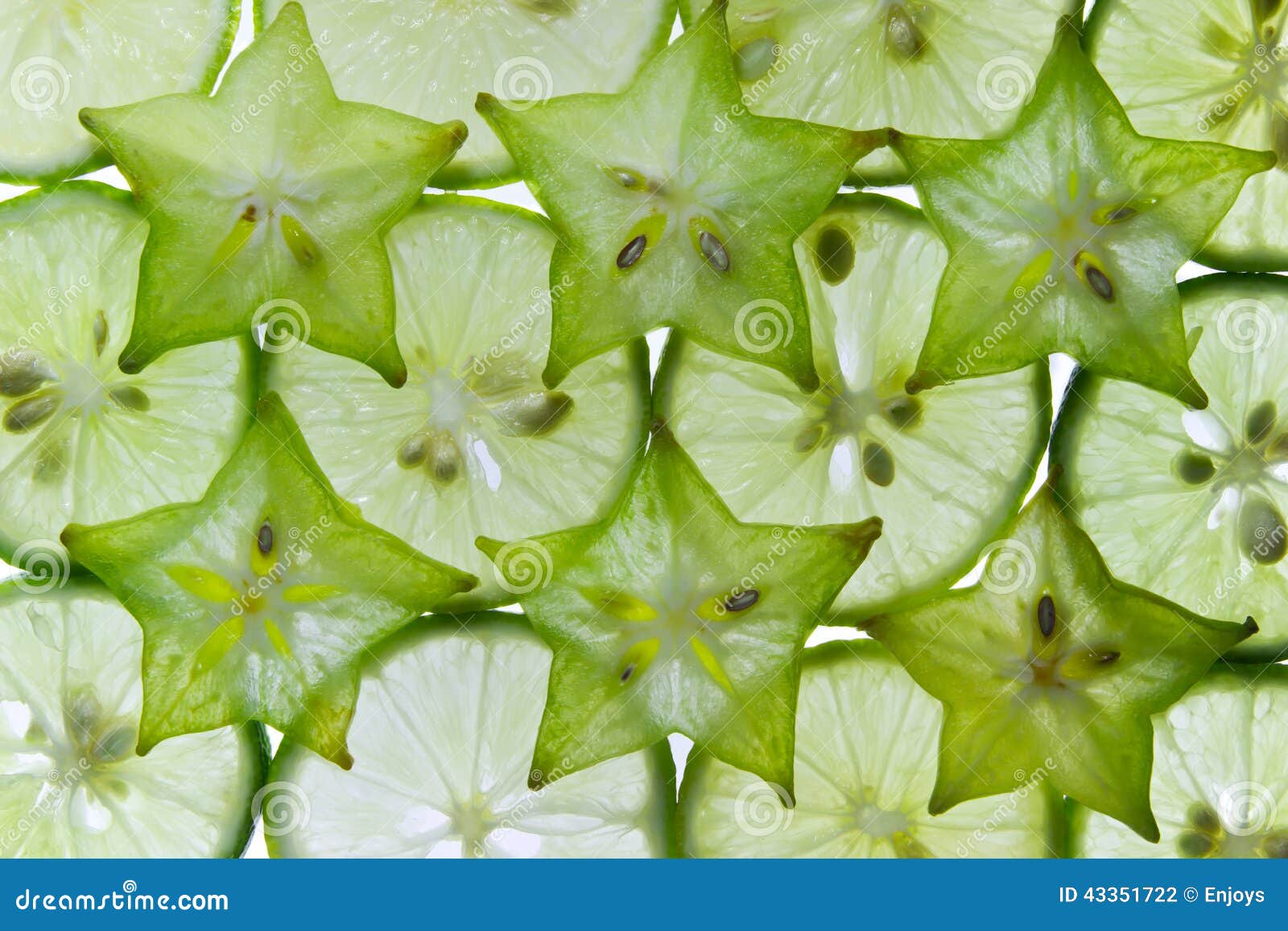 Slices of Fresh Fruit Star and Lemon. Stock Photo - Image of nature ...