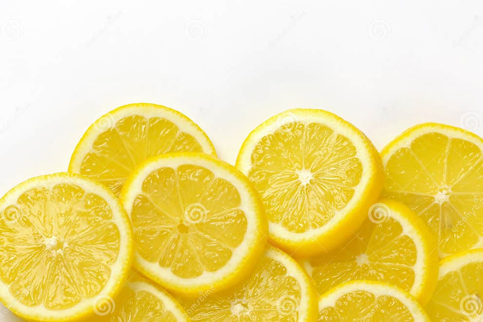 Slices of fresh lemon stock photo. Image of fresh, studio - 66775978
