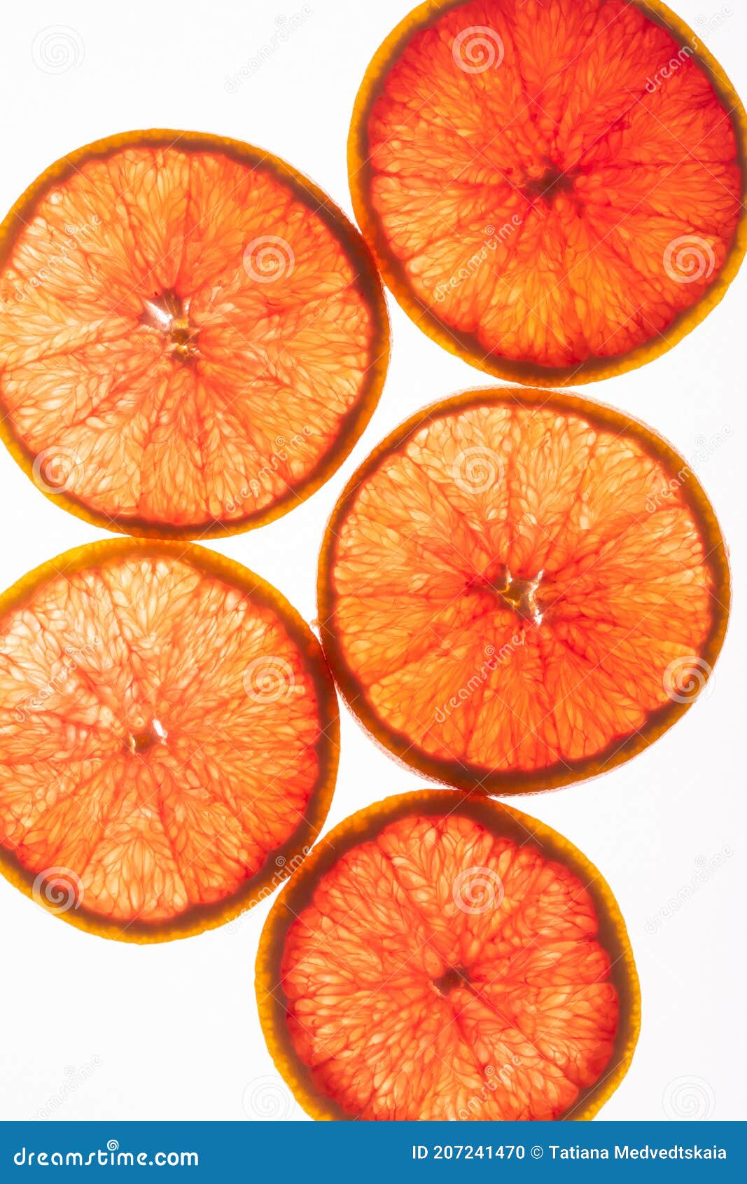 Slices of Fresh Orange Flat Lay Stock Photo - Image of juice, fruit ...