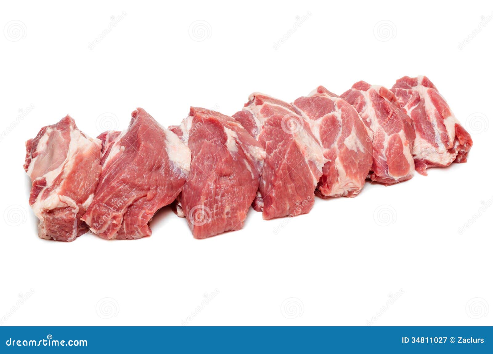 Slices of fresh raw meat stock image. Image of domestic - 34811027