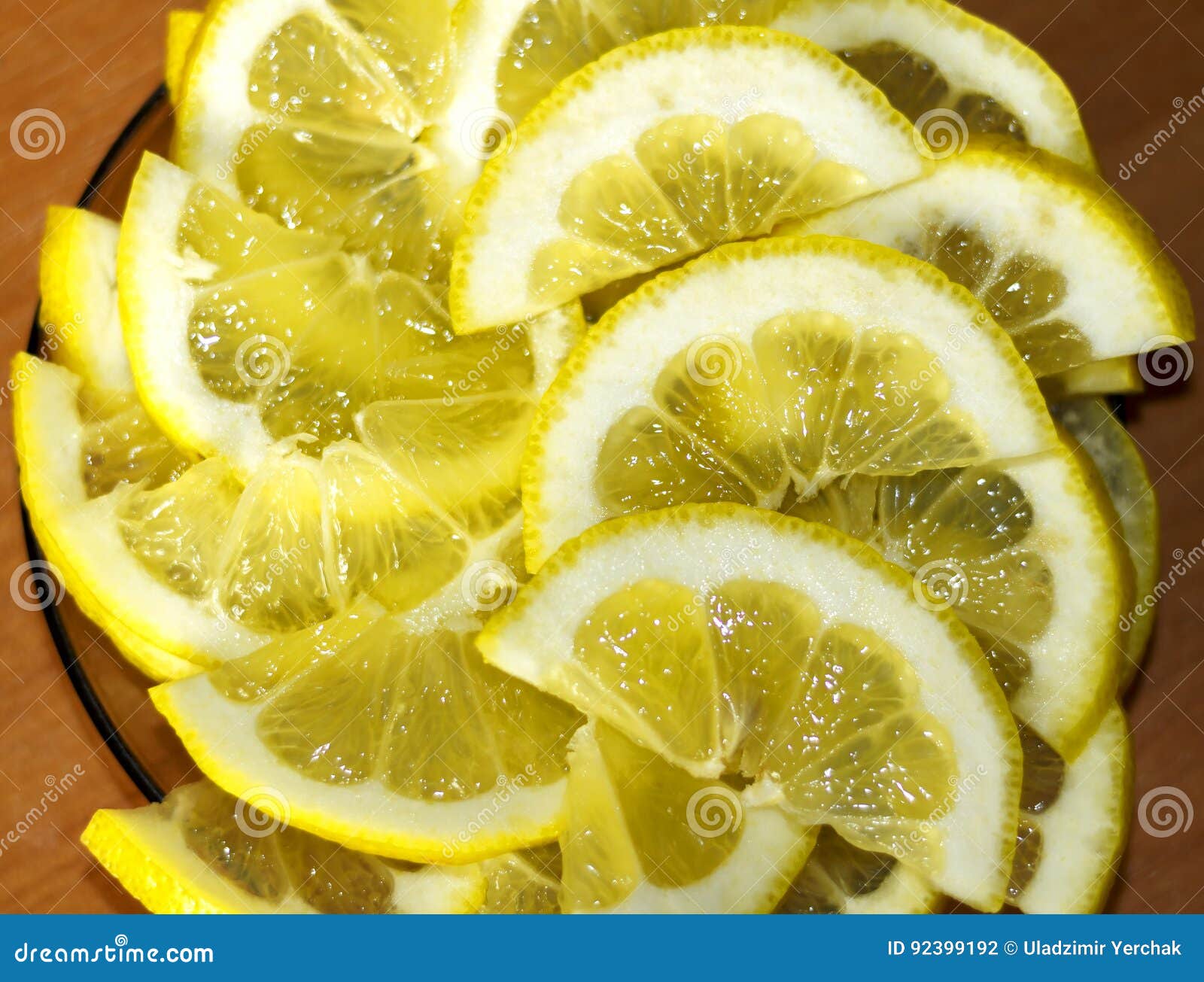 A Slices of Fresh Yellow Lemon Texture Background Pattern. Stock Photo ...