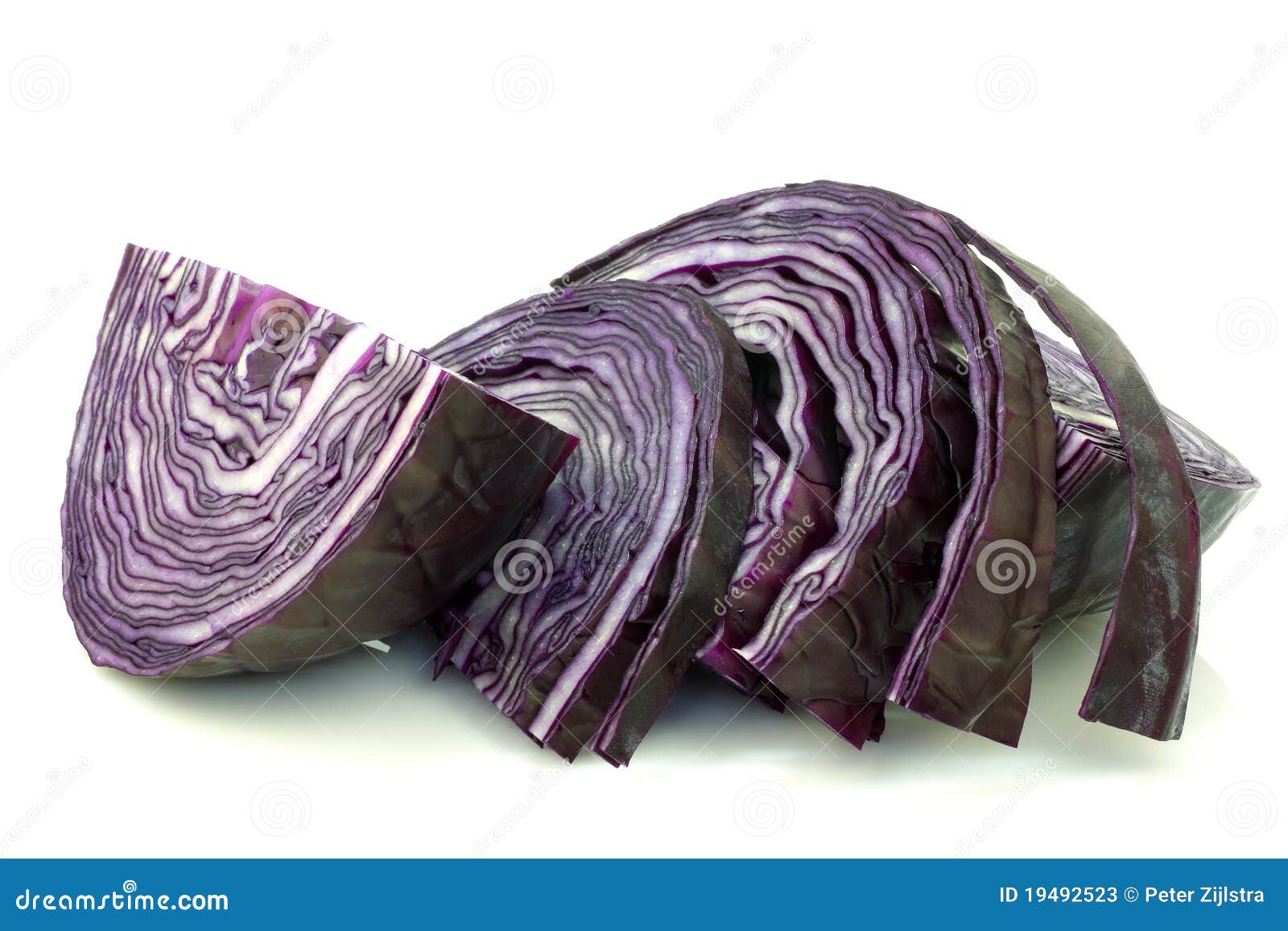 Slices of Freshly Cut Red Cabbage Stock Image - Image of fresh, healthy ...