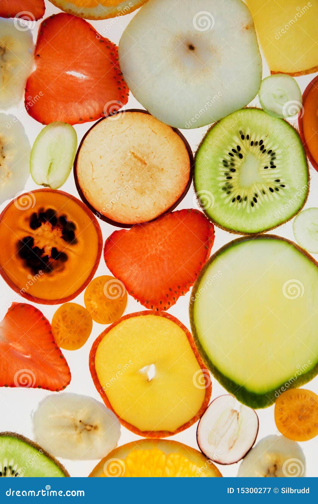 Slices of fruits stock image. Image of colored, coloured - 15300277