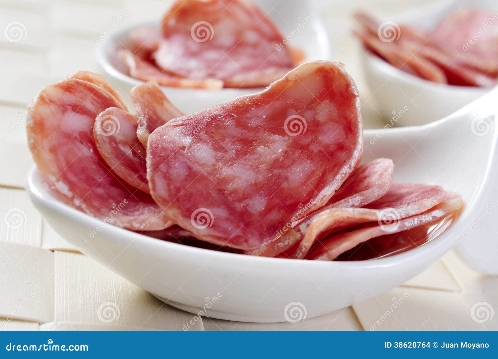 Slices of Fuet, Spanish Cured Sausage Stock Photo - Image of appetizer ...