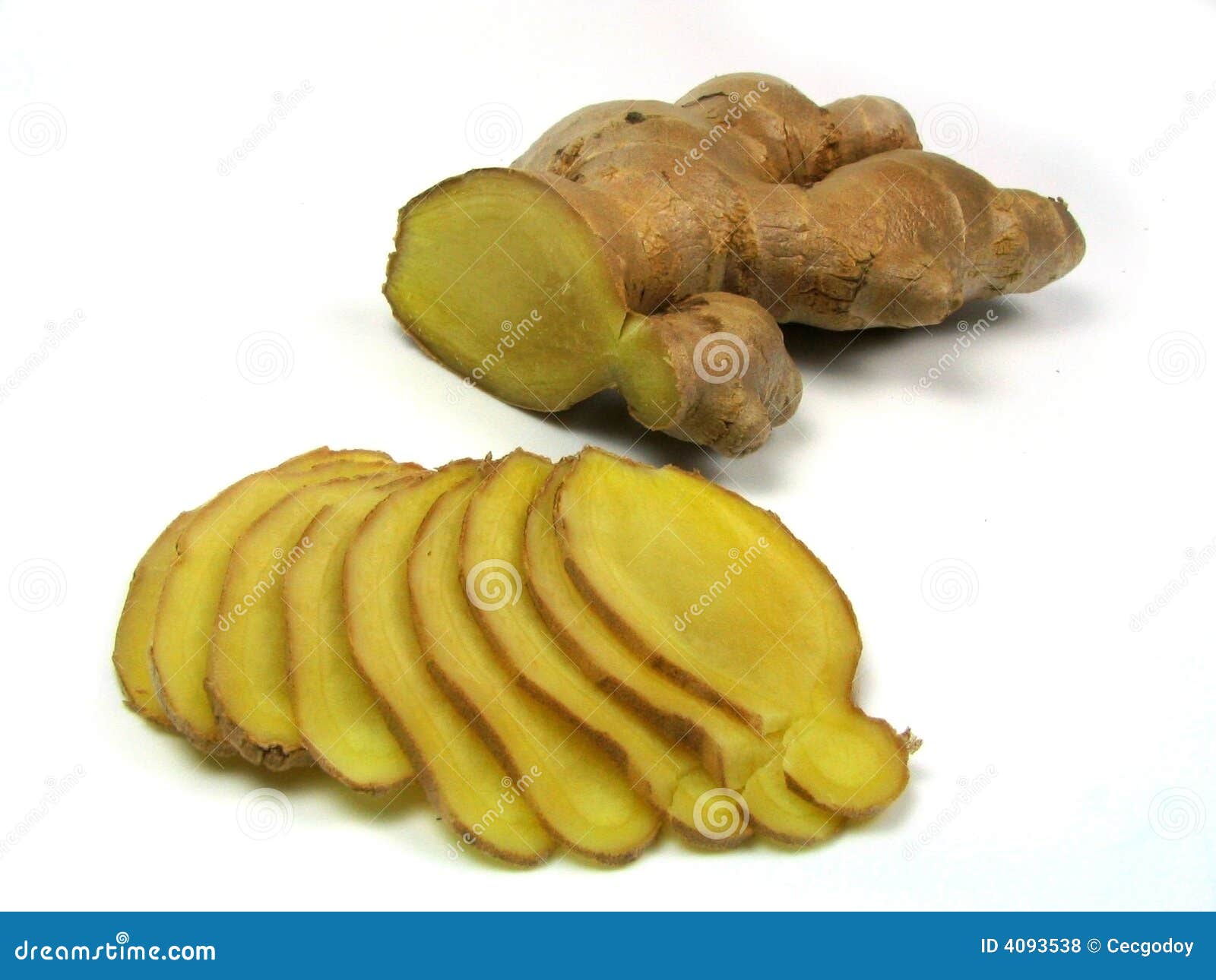 Slices of ginger stock photo. Image of close, japanese - 4093538