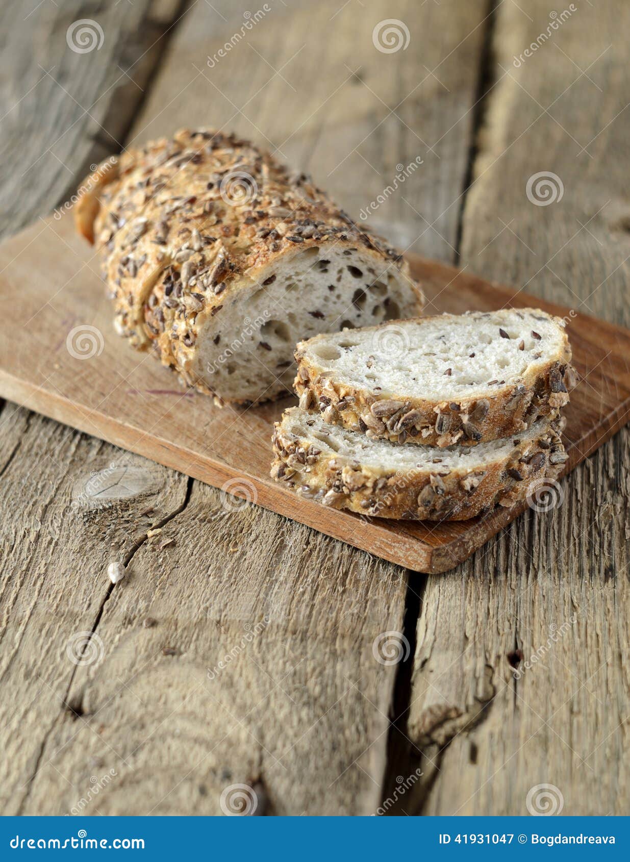 Slices of grain bread stock image. Image of eating, nutrient - 41931047