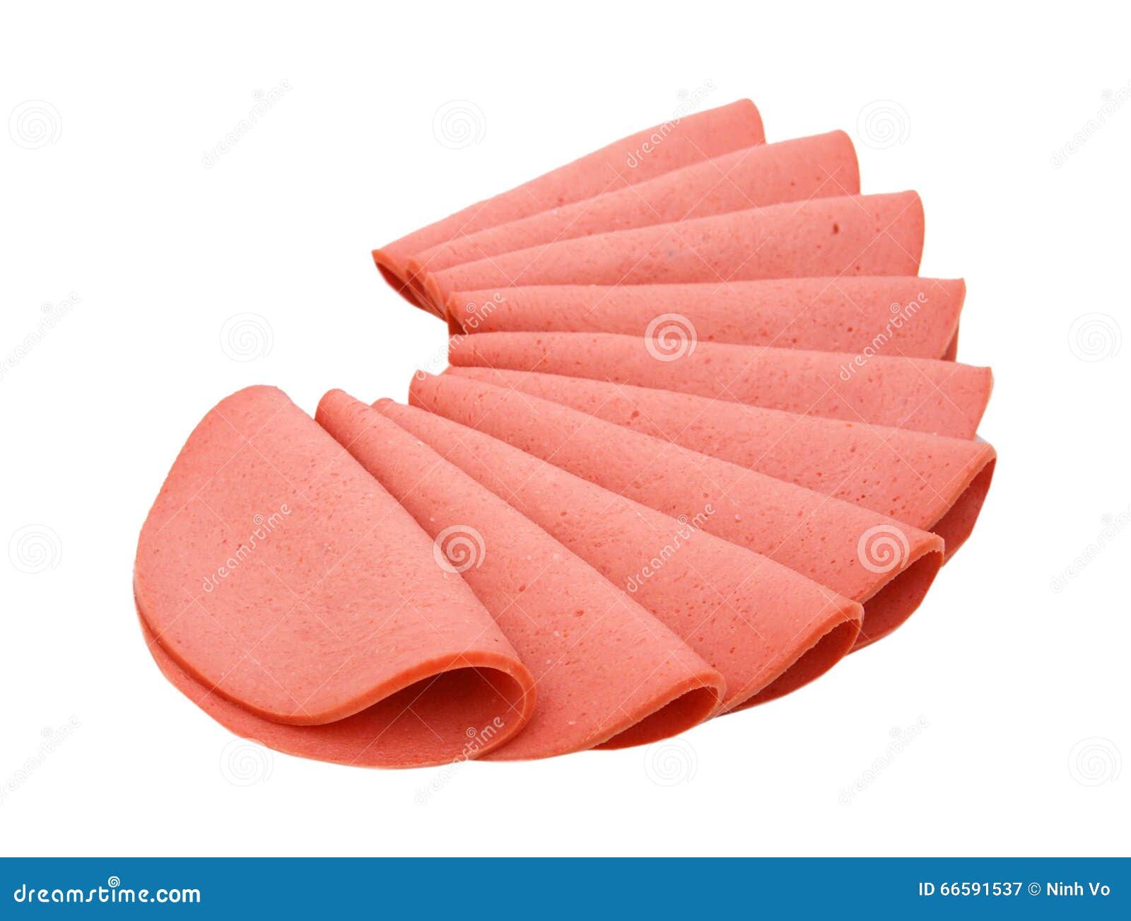 Slices of ham stock image. Image of sausage, food, slices - 66591537
