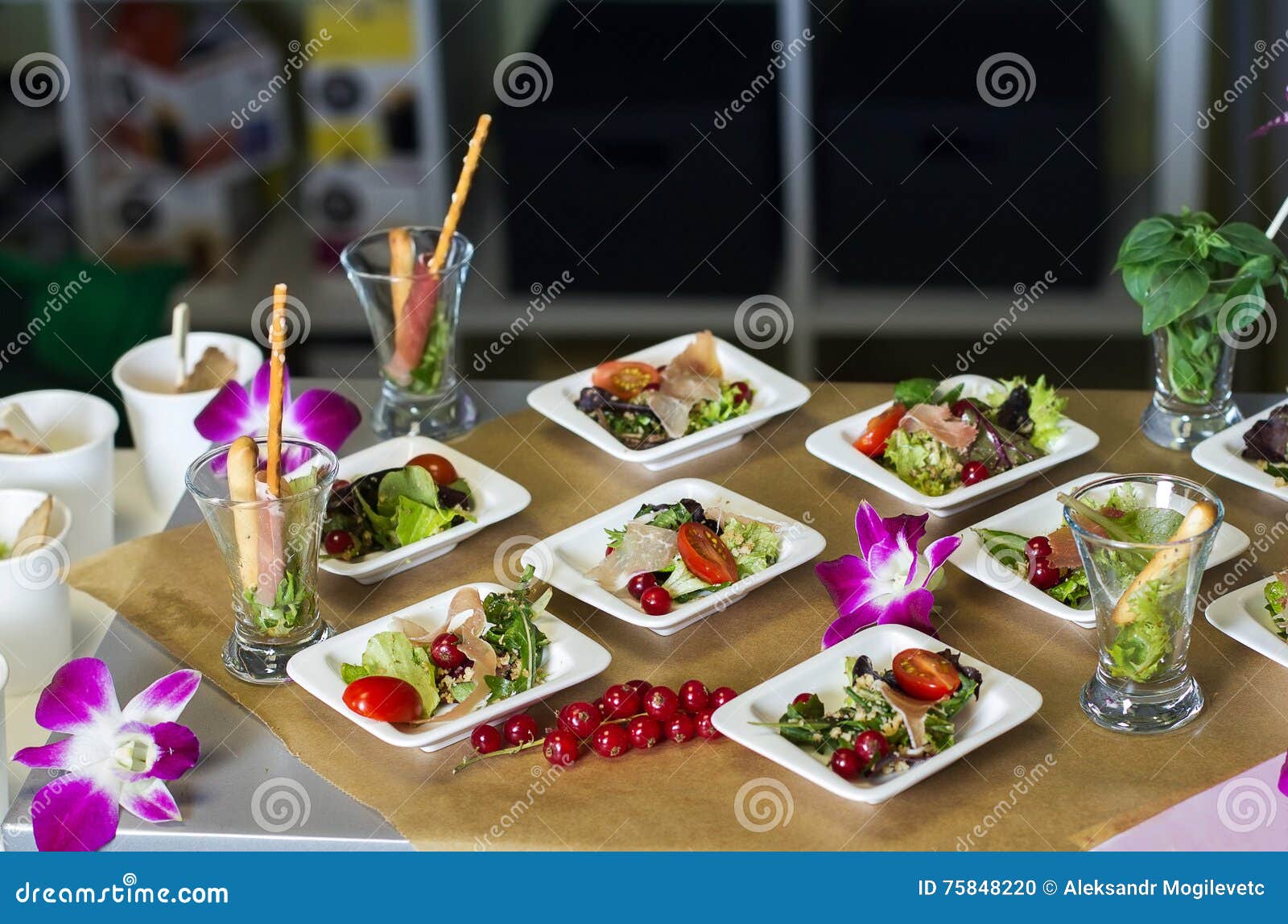 Slices of Ham, Red Currant and Salad-2 Stock Photo - Image of delicious ...