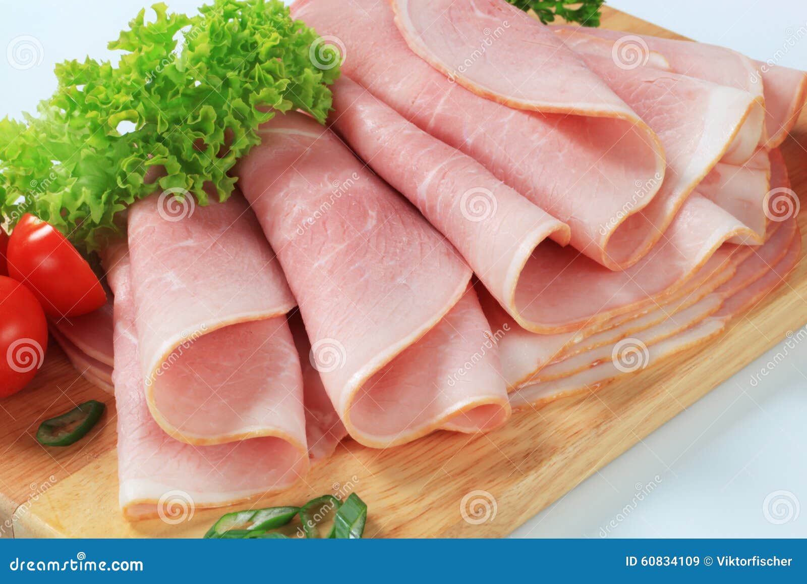 Slices of ham stock image. Image of detail, cutting, gammon - 60834109