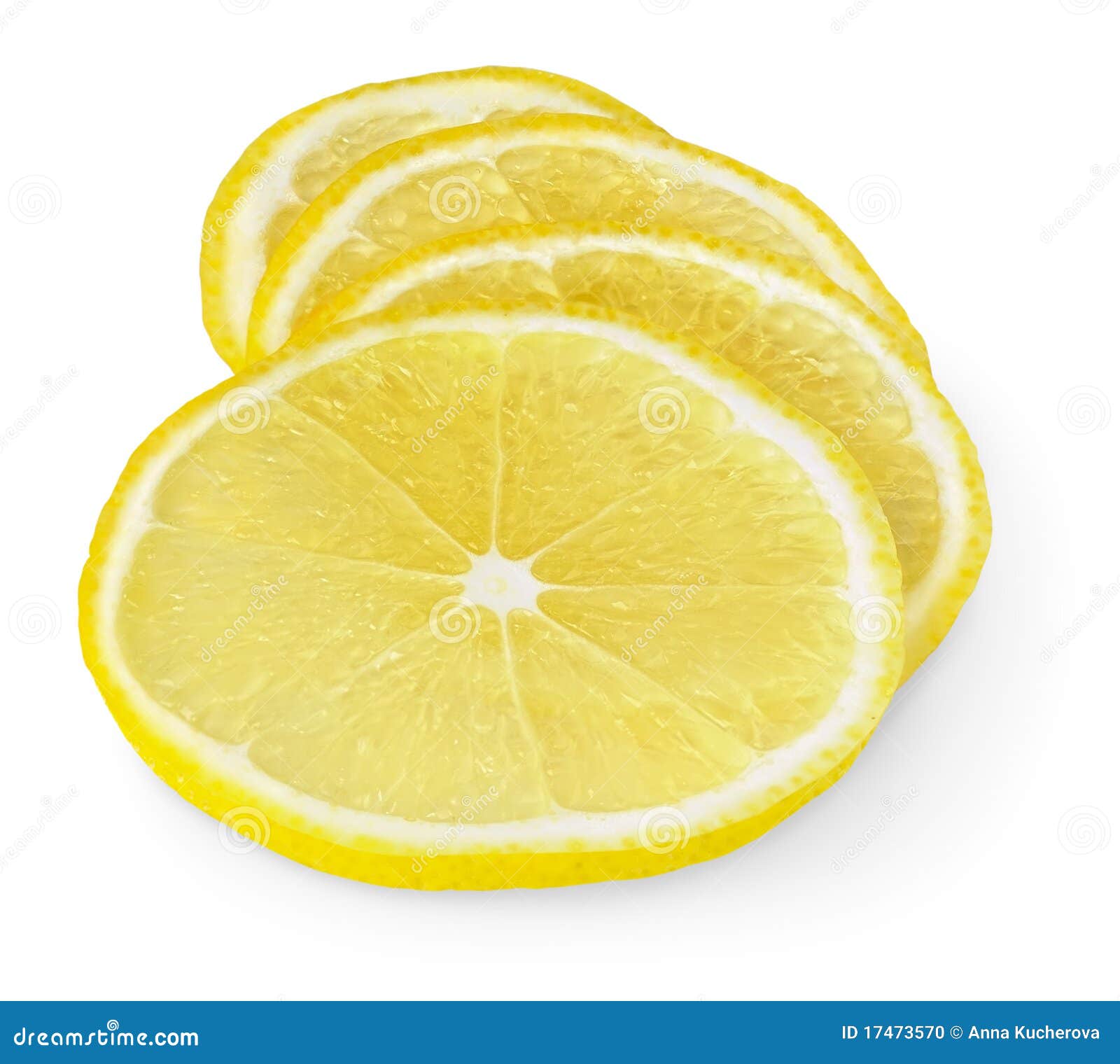 Isolated lemon pieces stock photo. Image of piece, chopped - 17473570