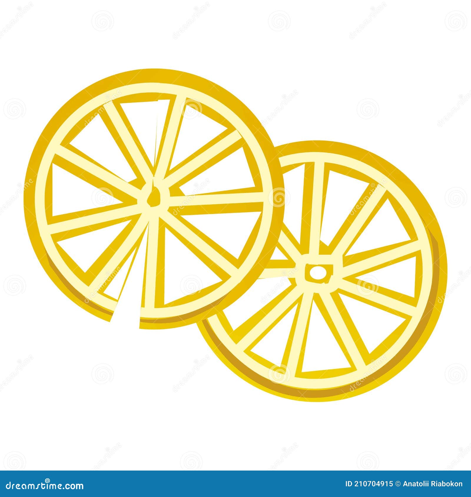 Slices of Lemon Icon, Cartoon Style Stock Vector - Illustration of peel ...