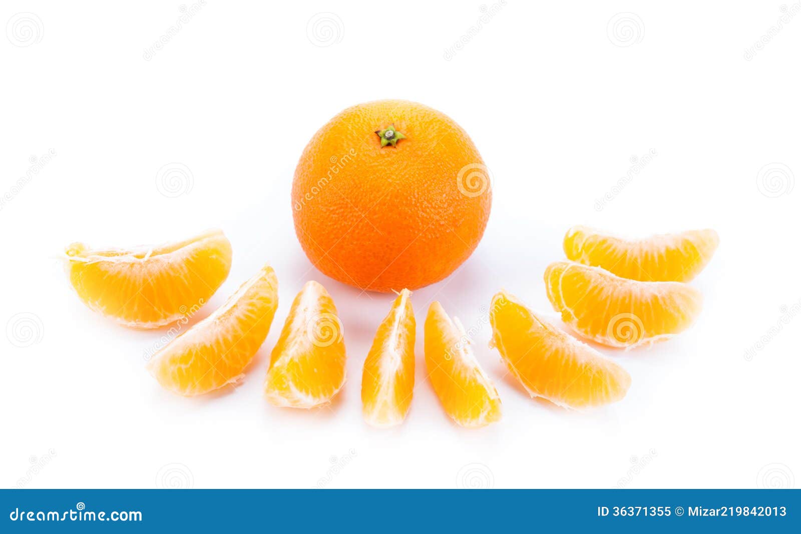 Slices of mandarin stock image. Image of mandarin, closeup - 36371355