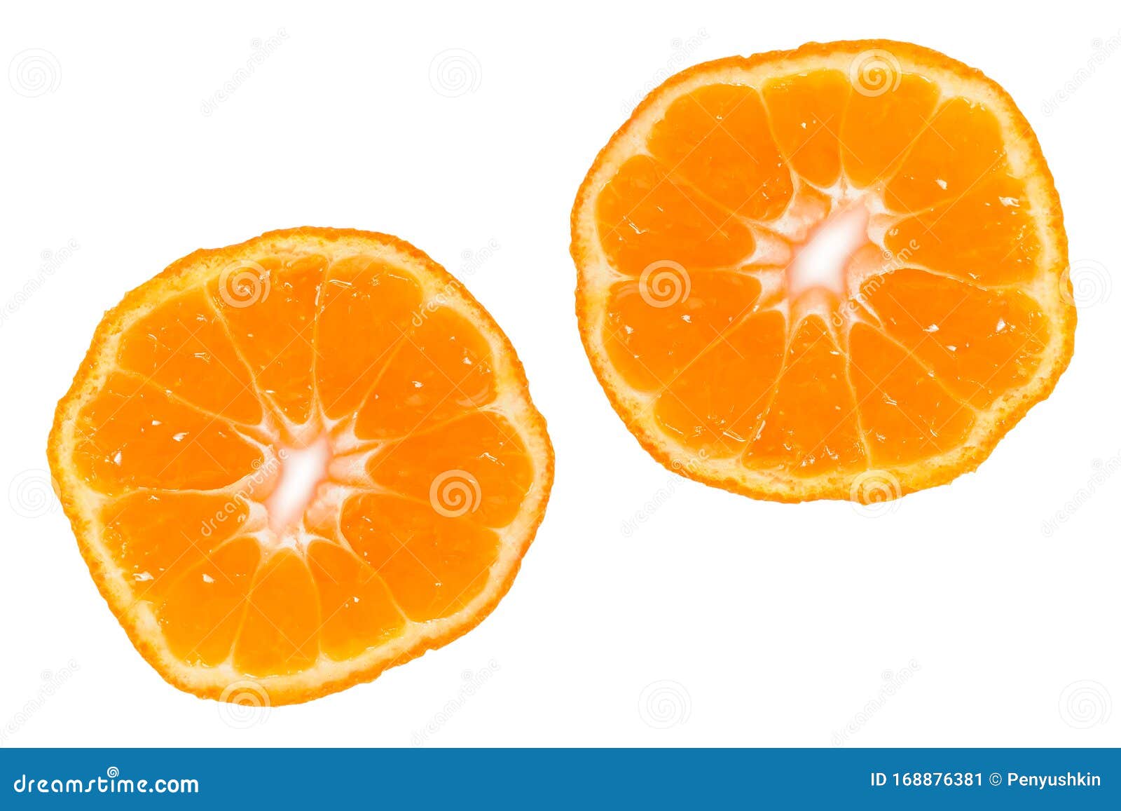 Slices of Mandarin. Isolated Stock Image - Image of slice, healthy ...