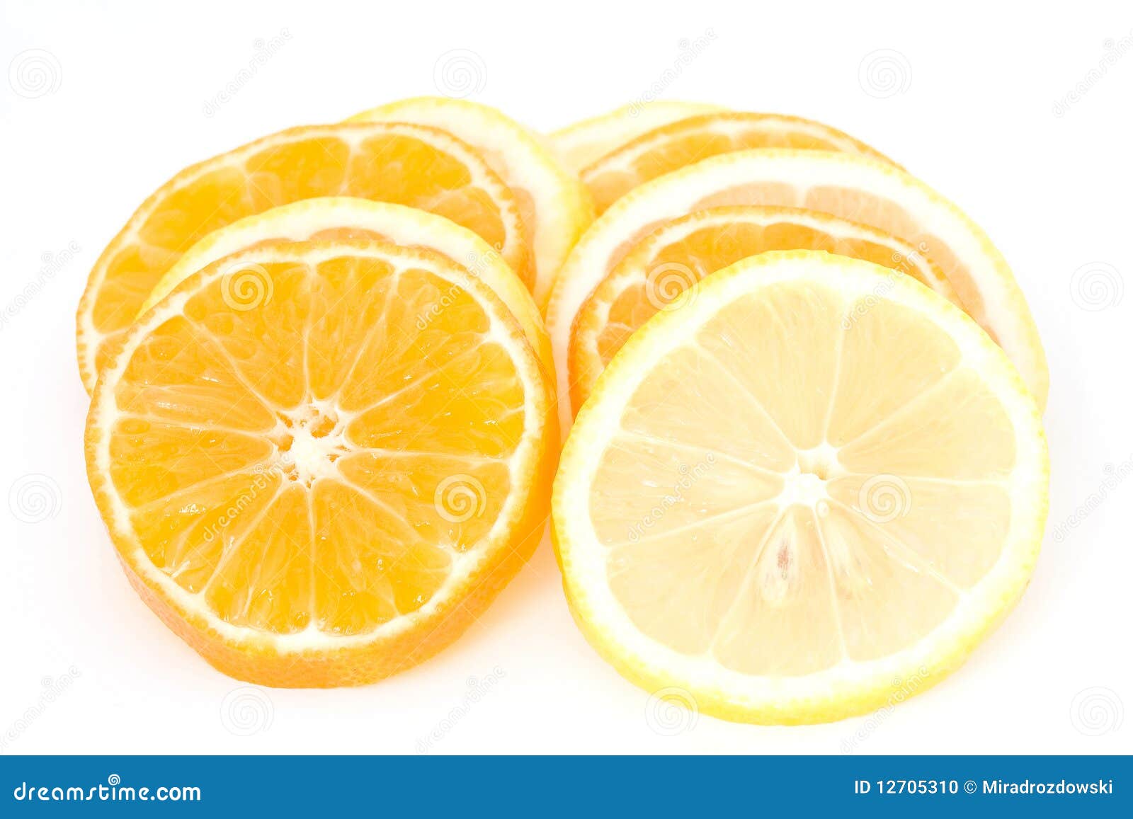 Slices of Mandarin and Lemon Stock Photo - Image of diet, orange: 12705310
