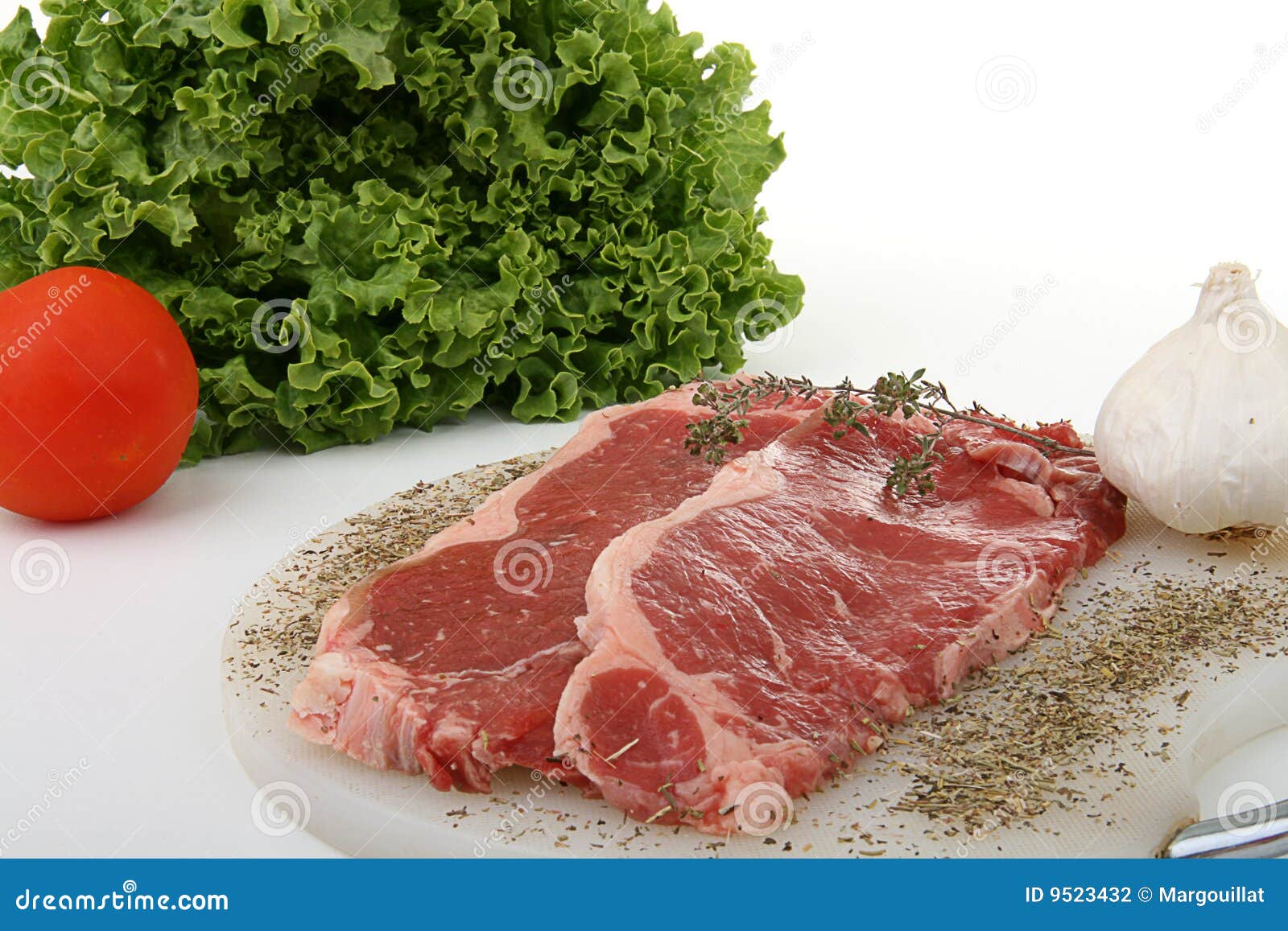 Slices of meat stock photo. Image of steak, bone, meal - 9523432
